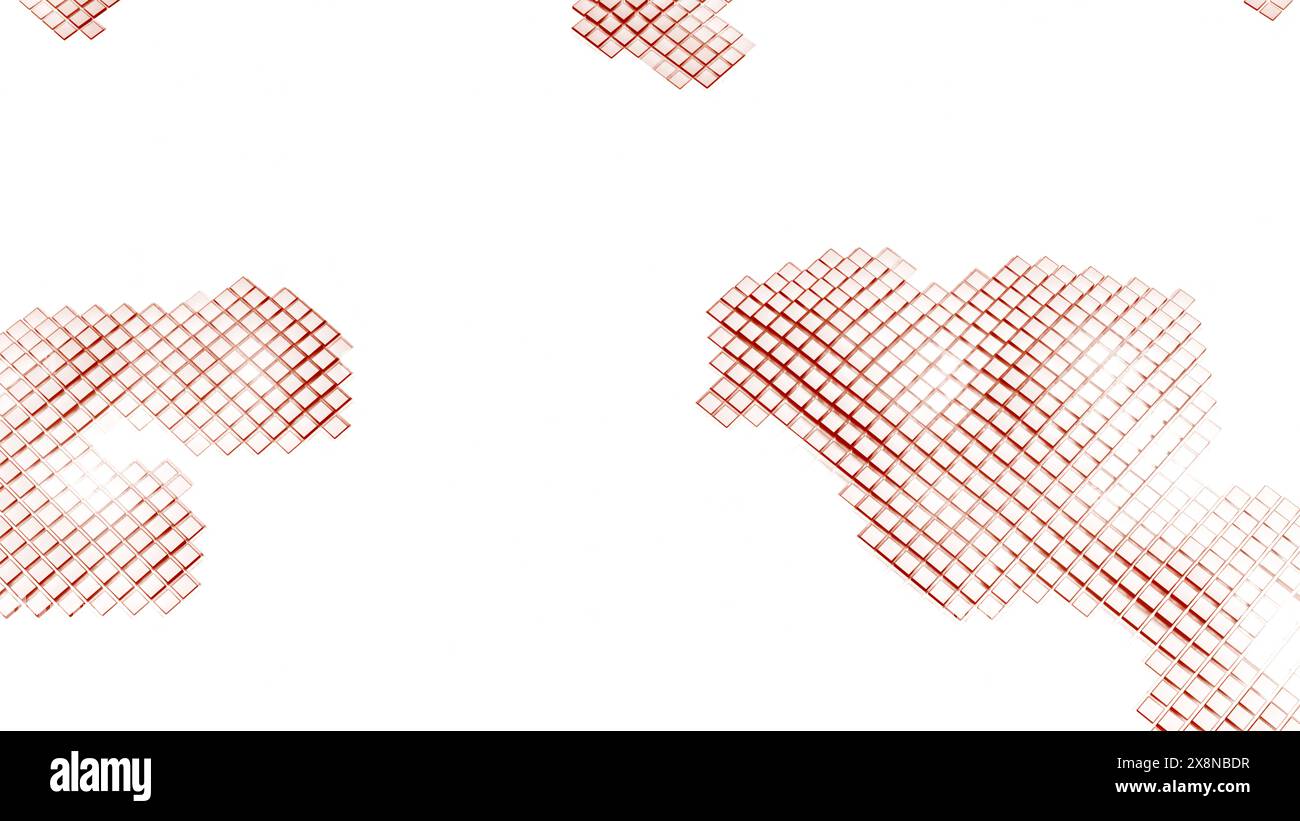 Abstract surface with moving square patches. Motion. Moving spots on ...