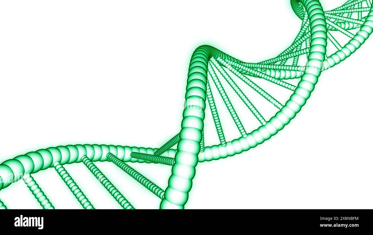 Simple rotating dna chain on white background. Design. Animation of ...