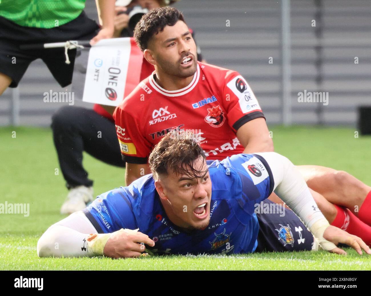 Tokyo, Japan. 26th May, 2024. Saitama Wild Knights flanker Ben Gunter ...