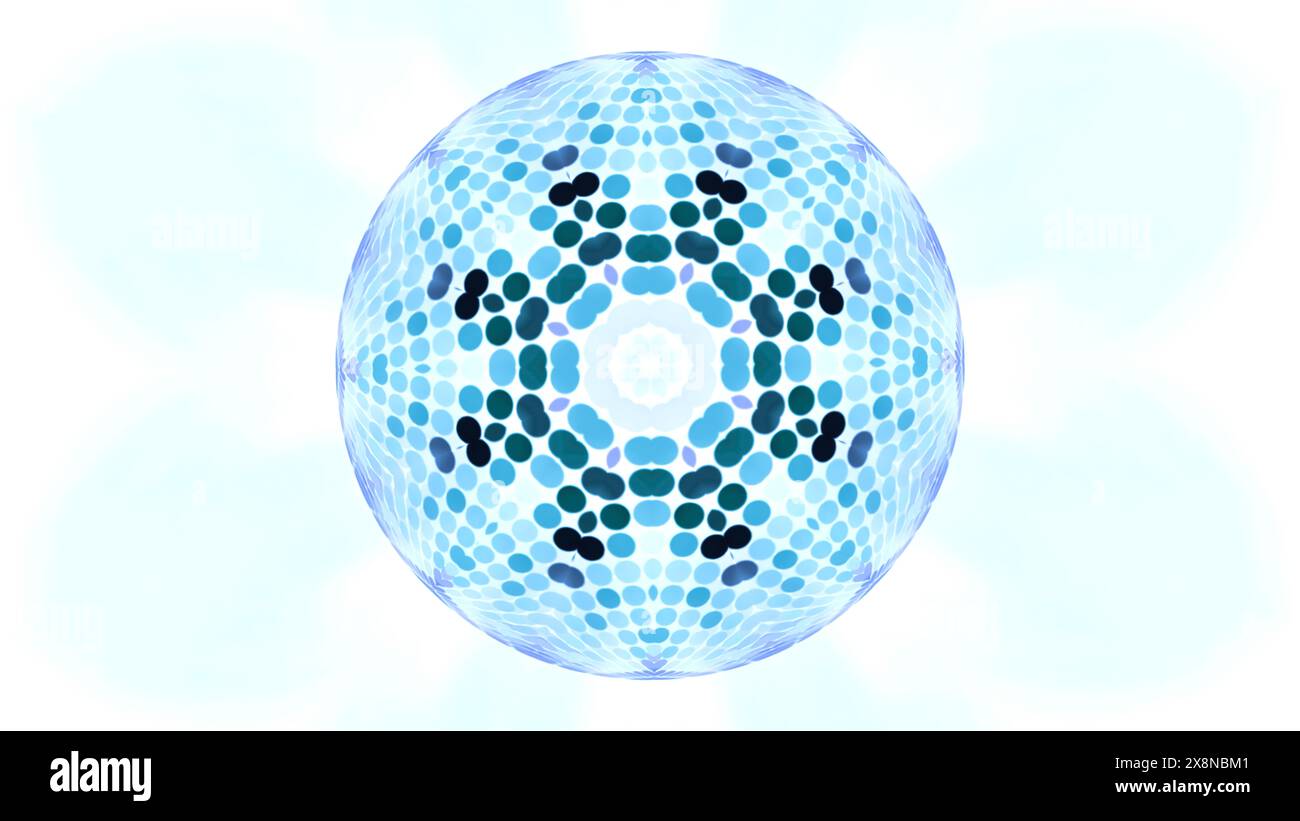 Round shaped abstract sparkling disco ball. Motion. Mosaic tiles ...