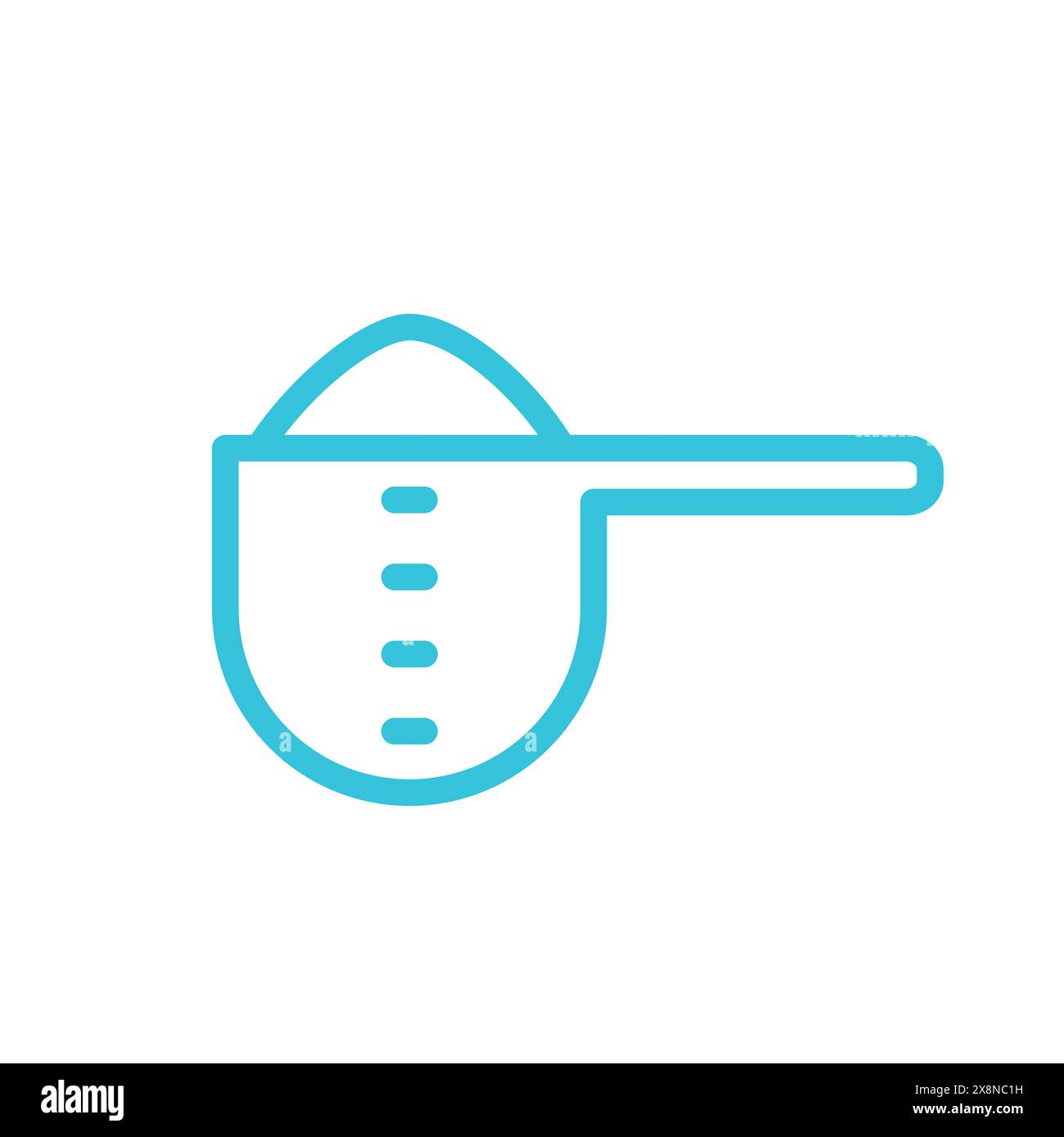 Dose measuring spoon icon. Isolated on white background. From blue icon ...