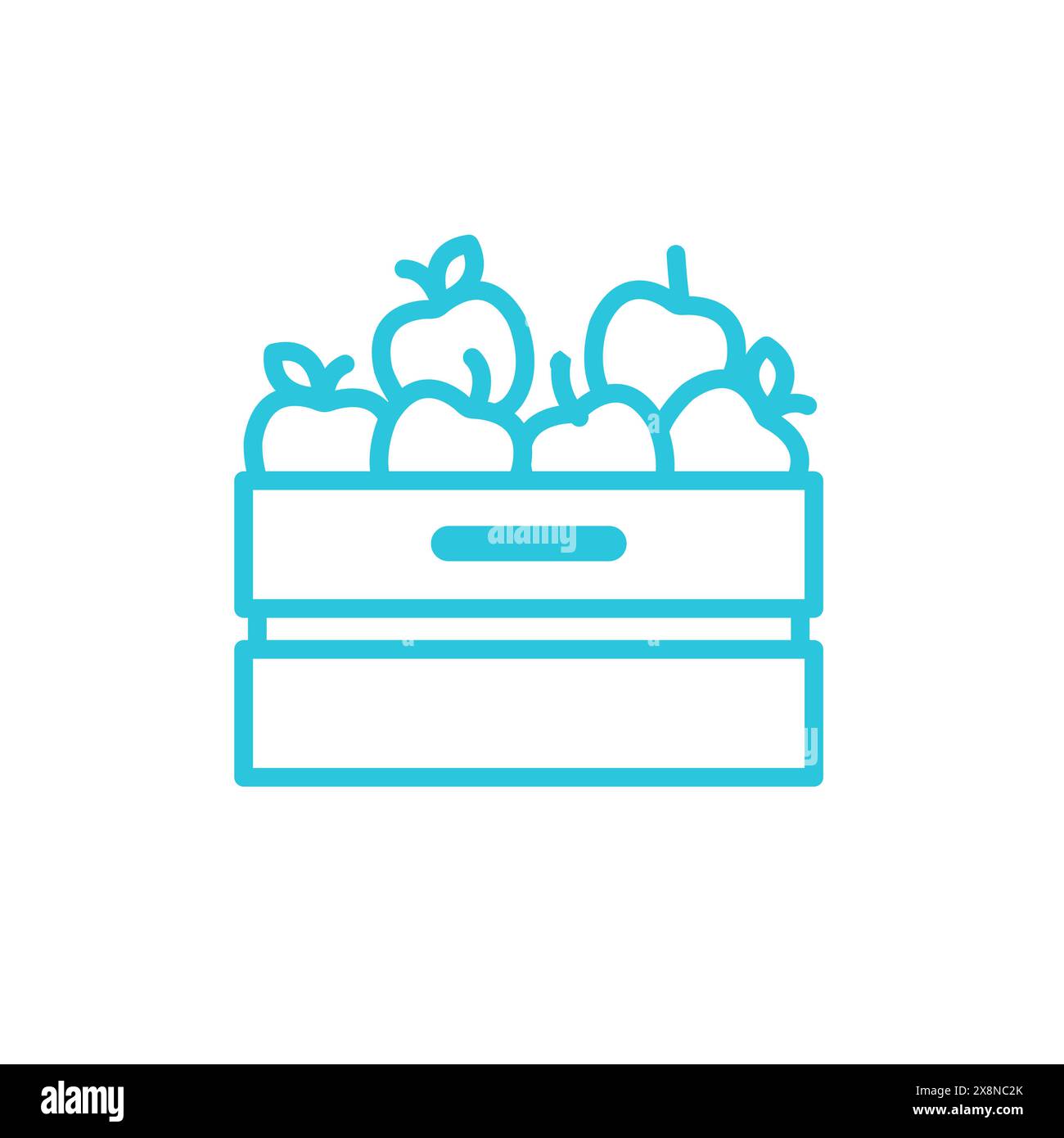 Apple box. Isolated on white background. From blue icon set Stock ...