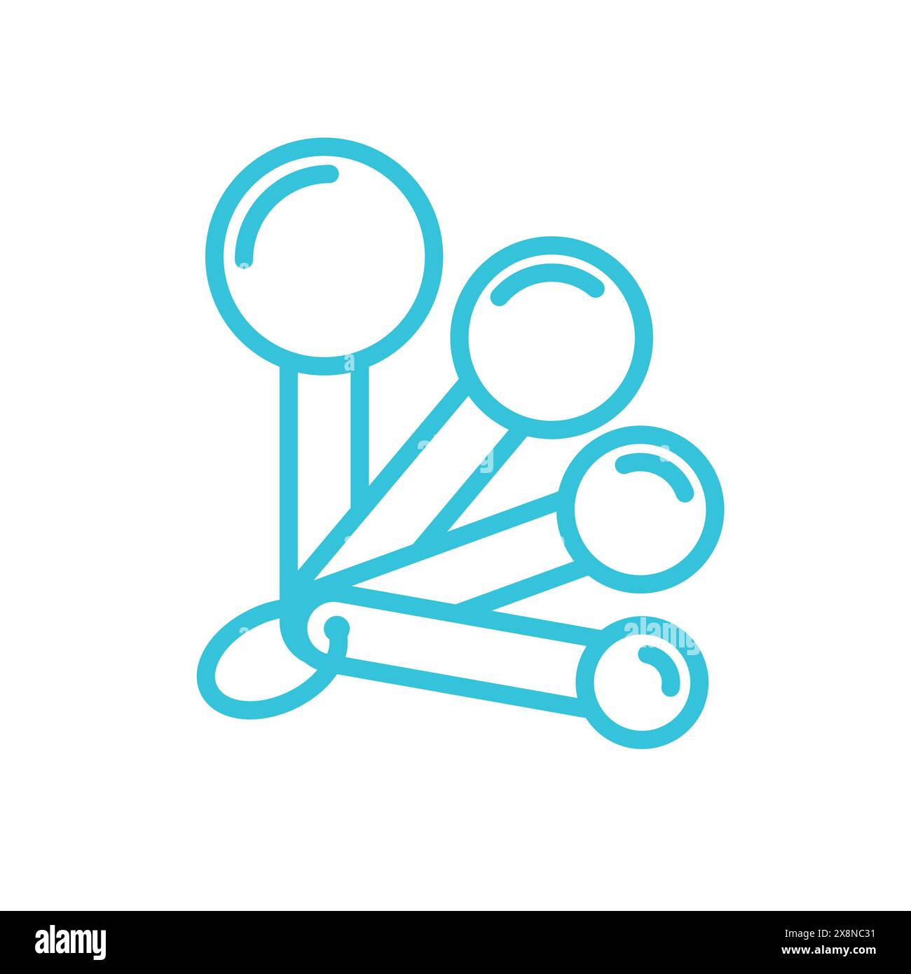 Measuring spoons icon. Isolated on white background. From blue icon set ...