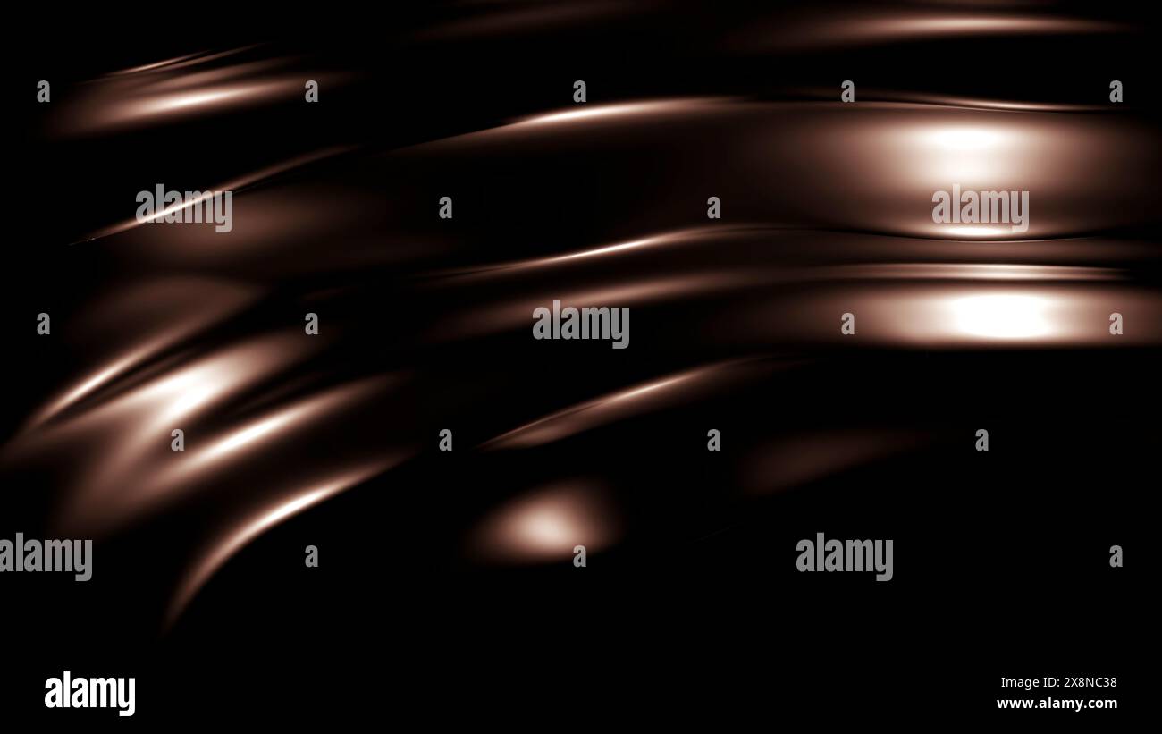 Abstract dark glossy background. Design. Spreading liquid wave rings ...