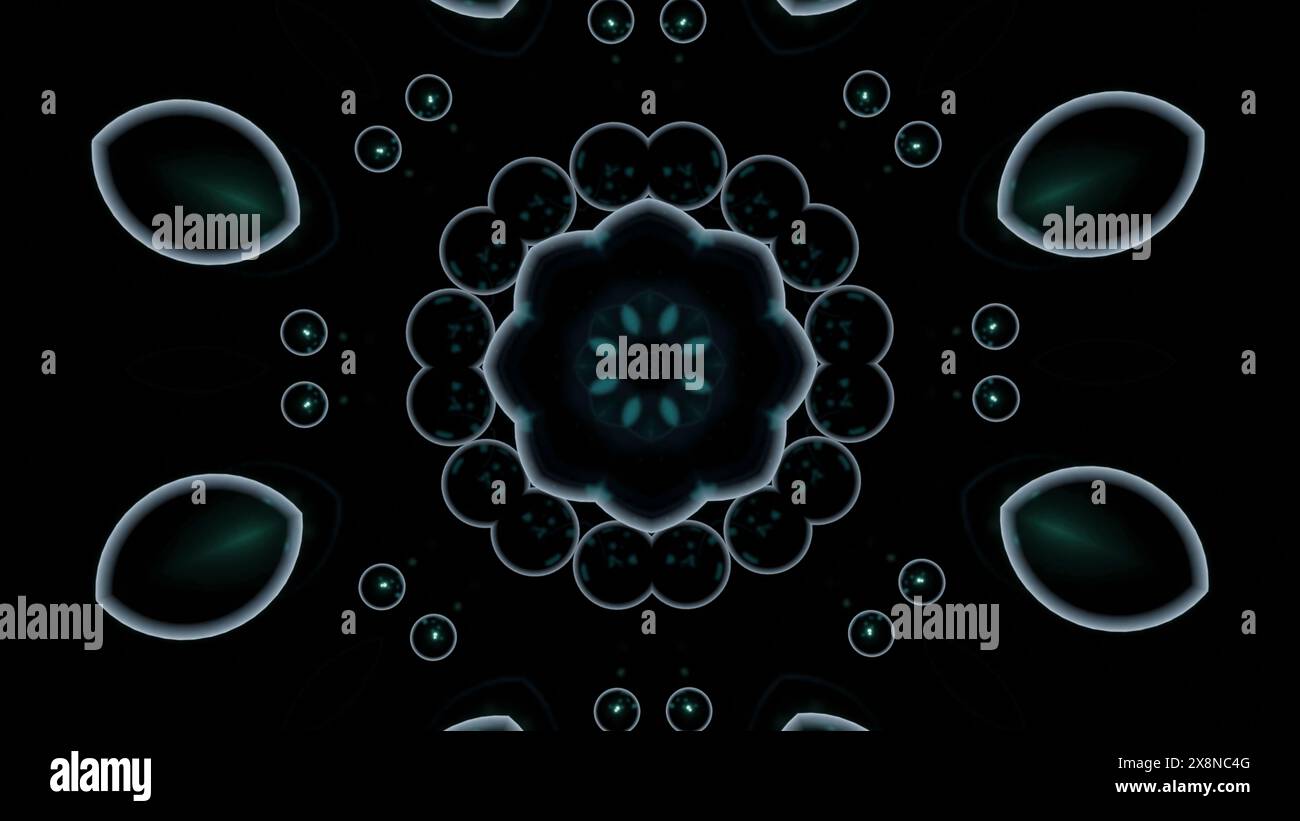 Floral moving pattern with flickering light. Design. Rapid movement of ...