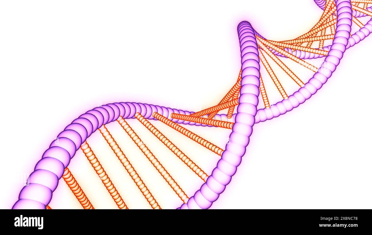 Beautiful animation of drawn dna. Design. Colorful simple animation of ...