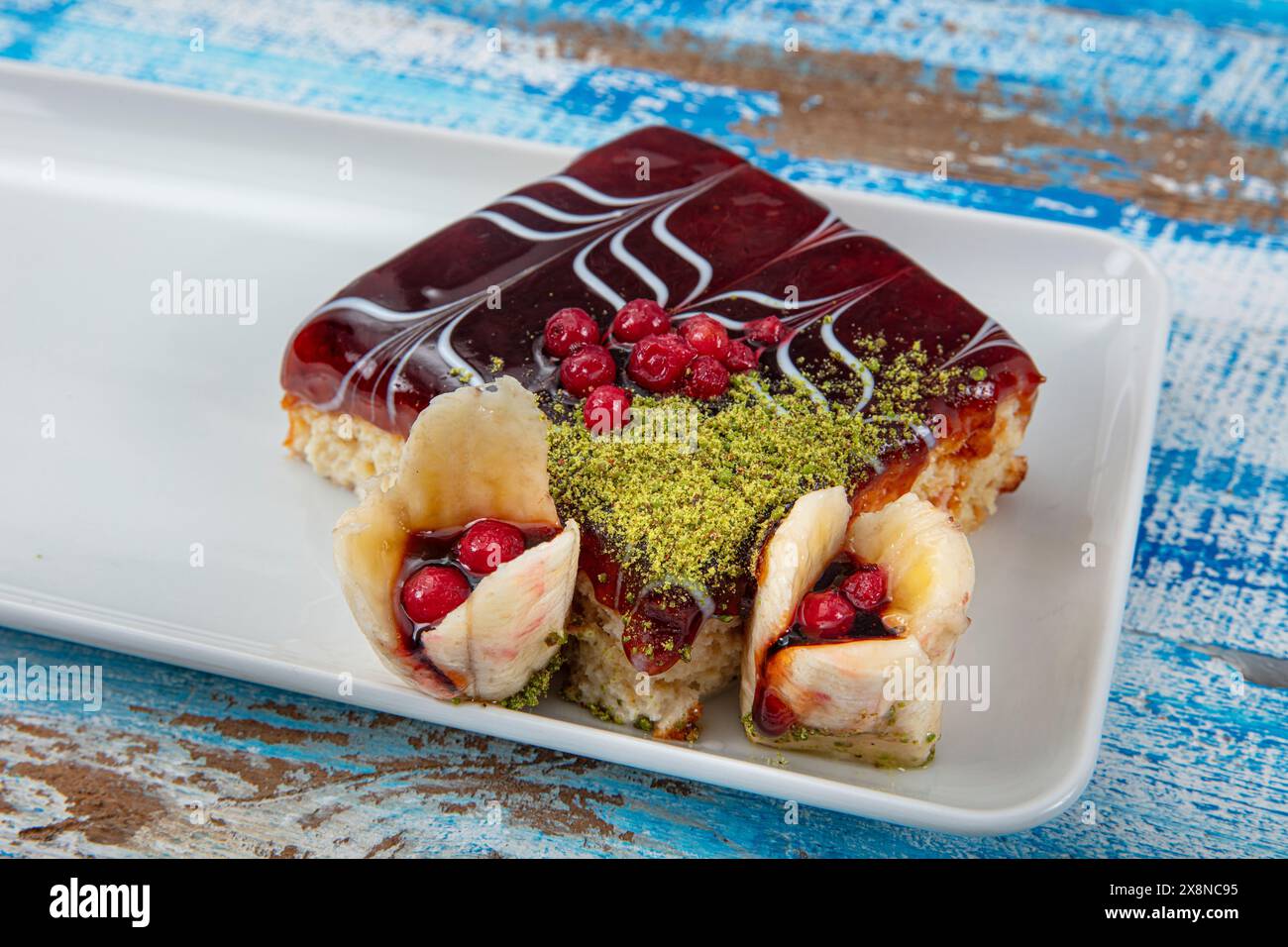 Turkish Traditional Trilece, Tres Leches Dairy Dessert Cake. Caramel ...