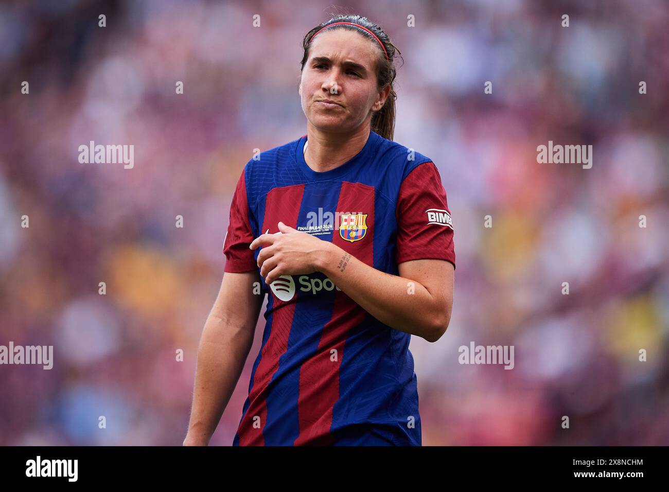 Mariona Caldentey of FC Barcelona looks on during the UEFA Women's ...