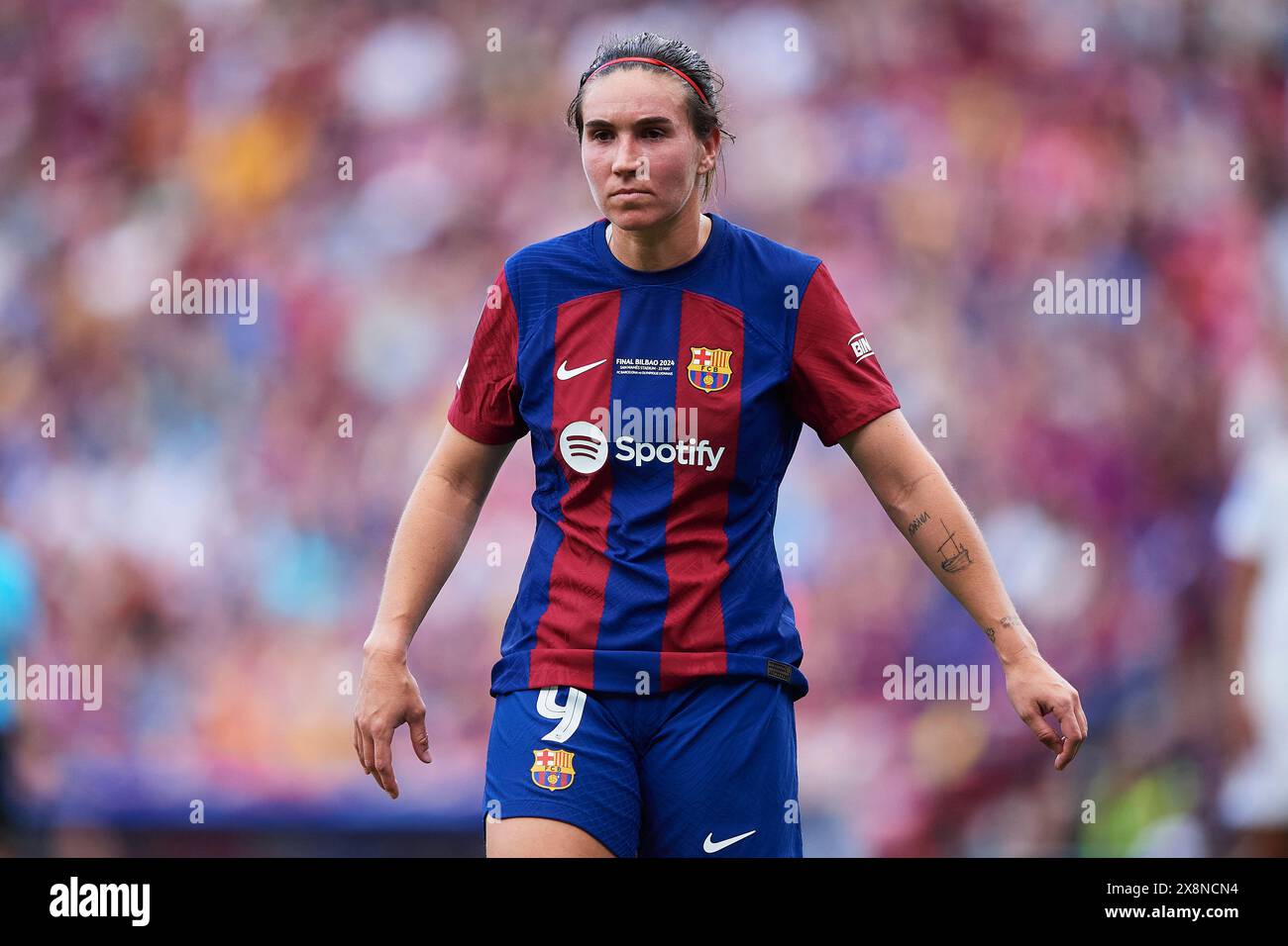Mariona Caldentey of FC Barcelona looks on during the UEFA Women's ...