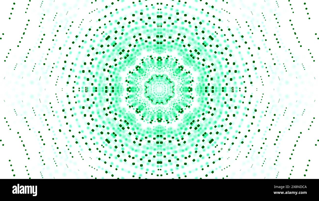 Hypnotic circular pattern moving from dots. Design. Dots move in ...