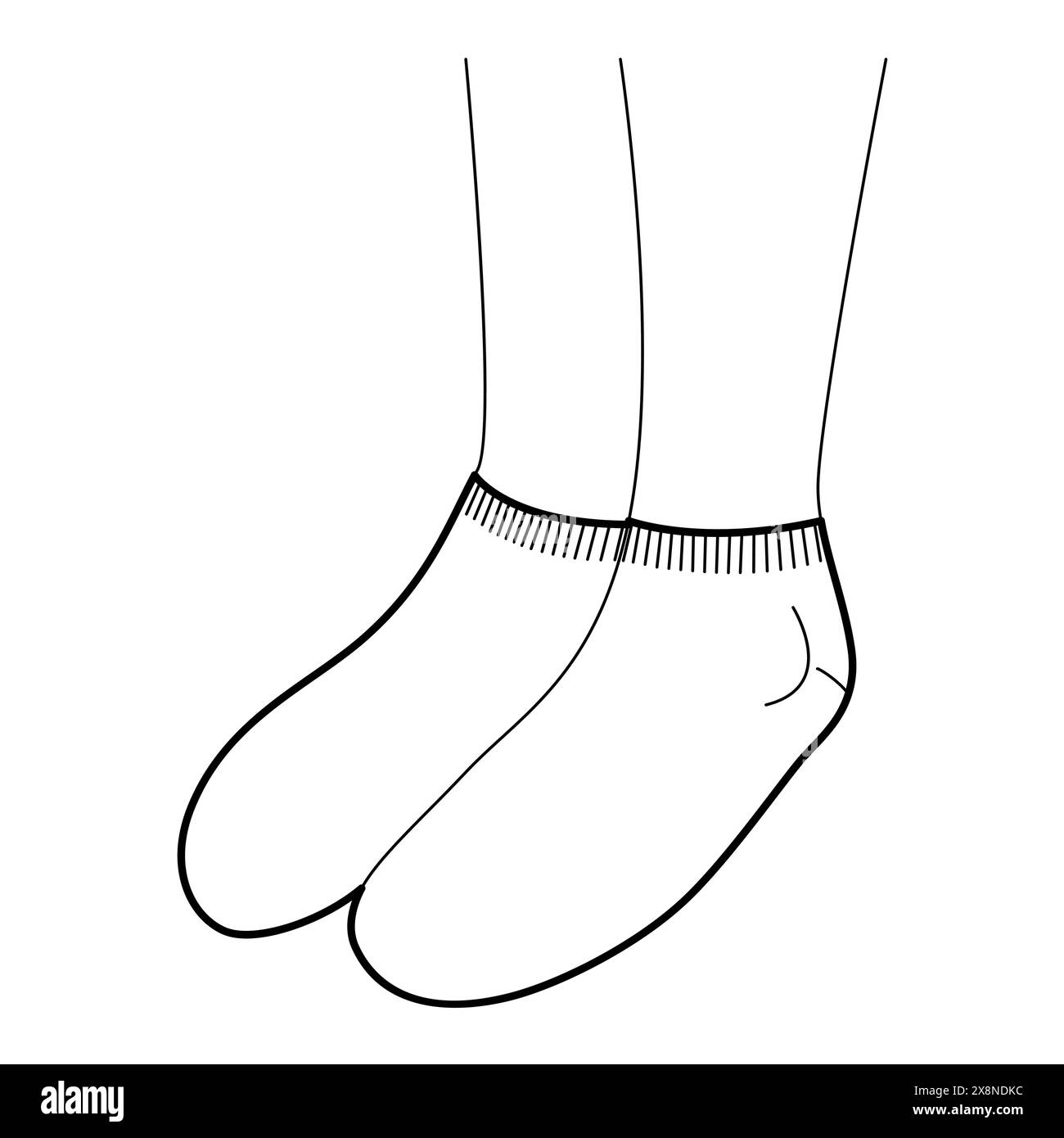 Sneaker Socks on women legs line style. Hosiery Fashion accessory ...