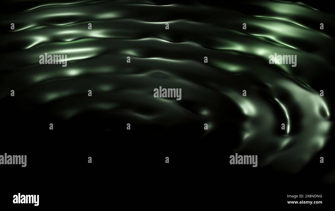 Moving 3d ripples on surface of liquid in dark. Design. Circular waves ...