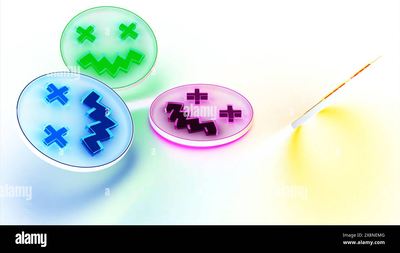 Abstract animation of emoji falling down on a white background. Design ...