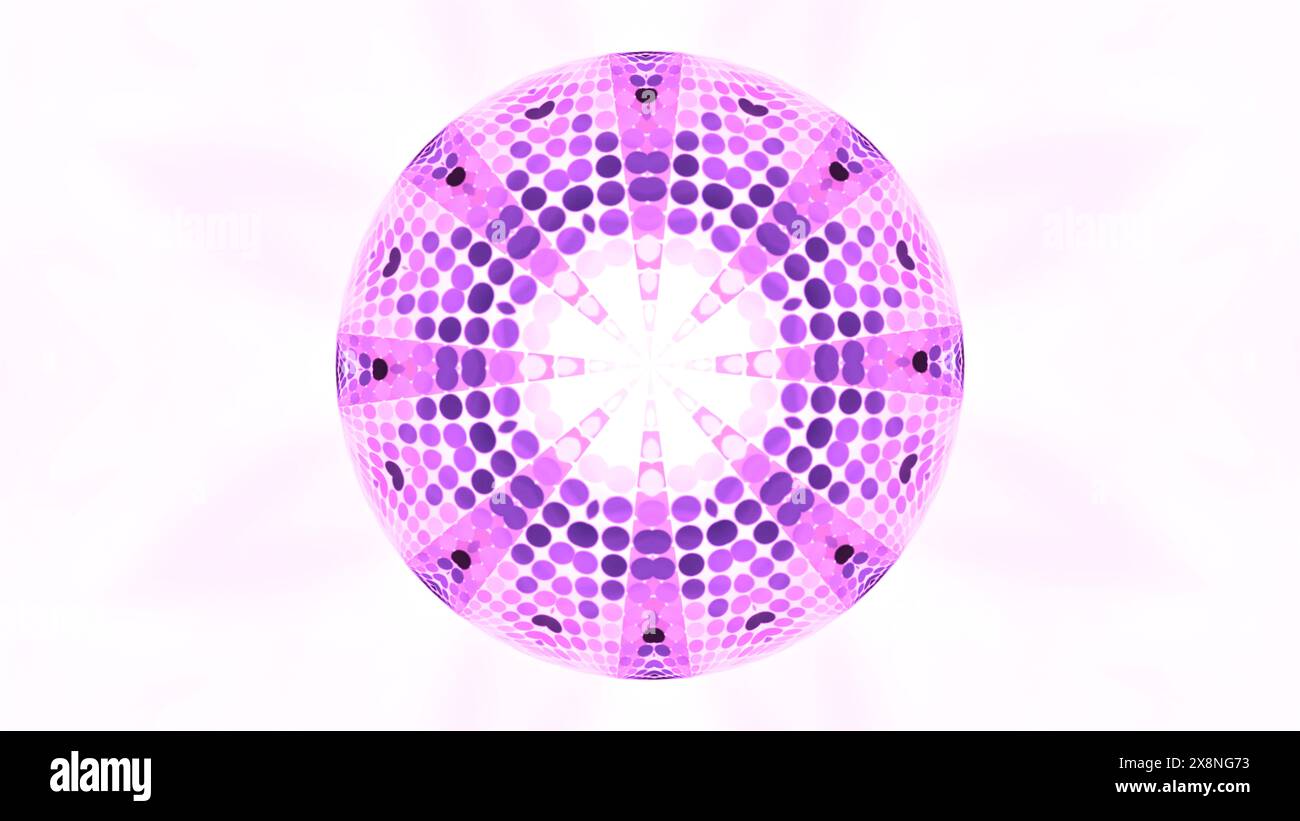 Round shaped abstract sparkling disco ball. Motion. Mosaic tiles ...