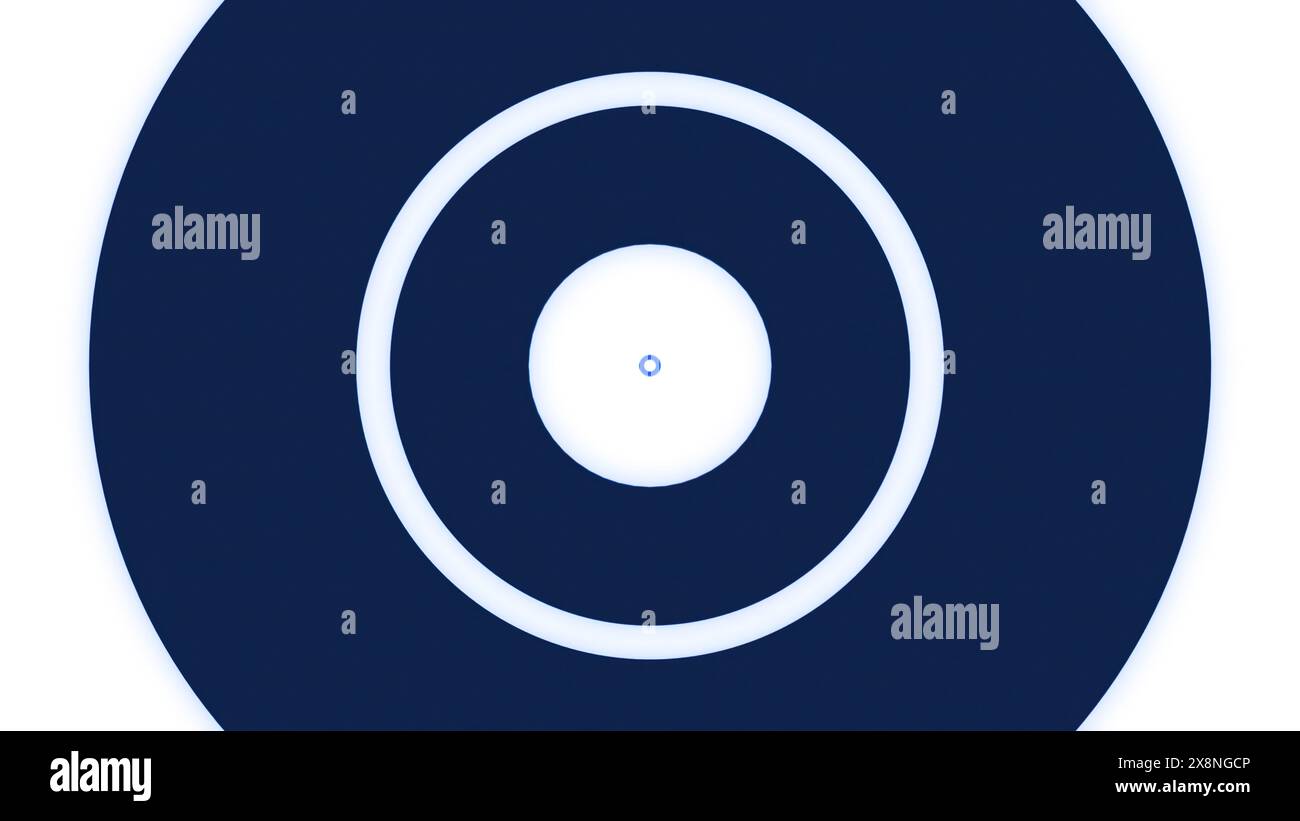 Animation with moving circles and pulse wave. Design. Ring in center ...