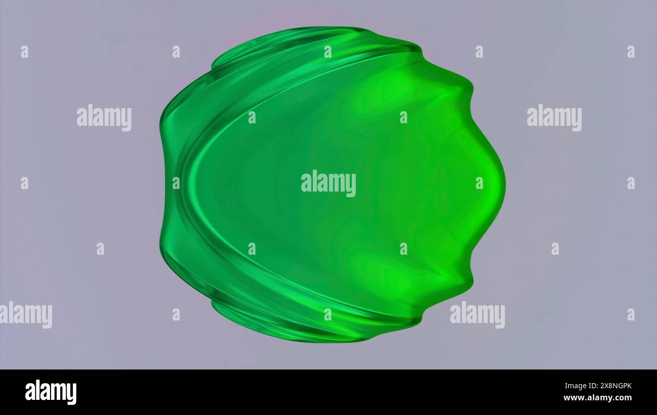 3D liquid ball with moving waves on surface. Design. Colorful ball ...