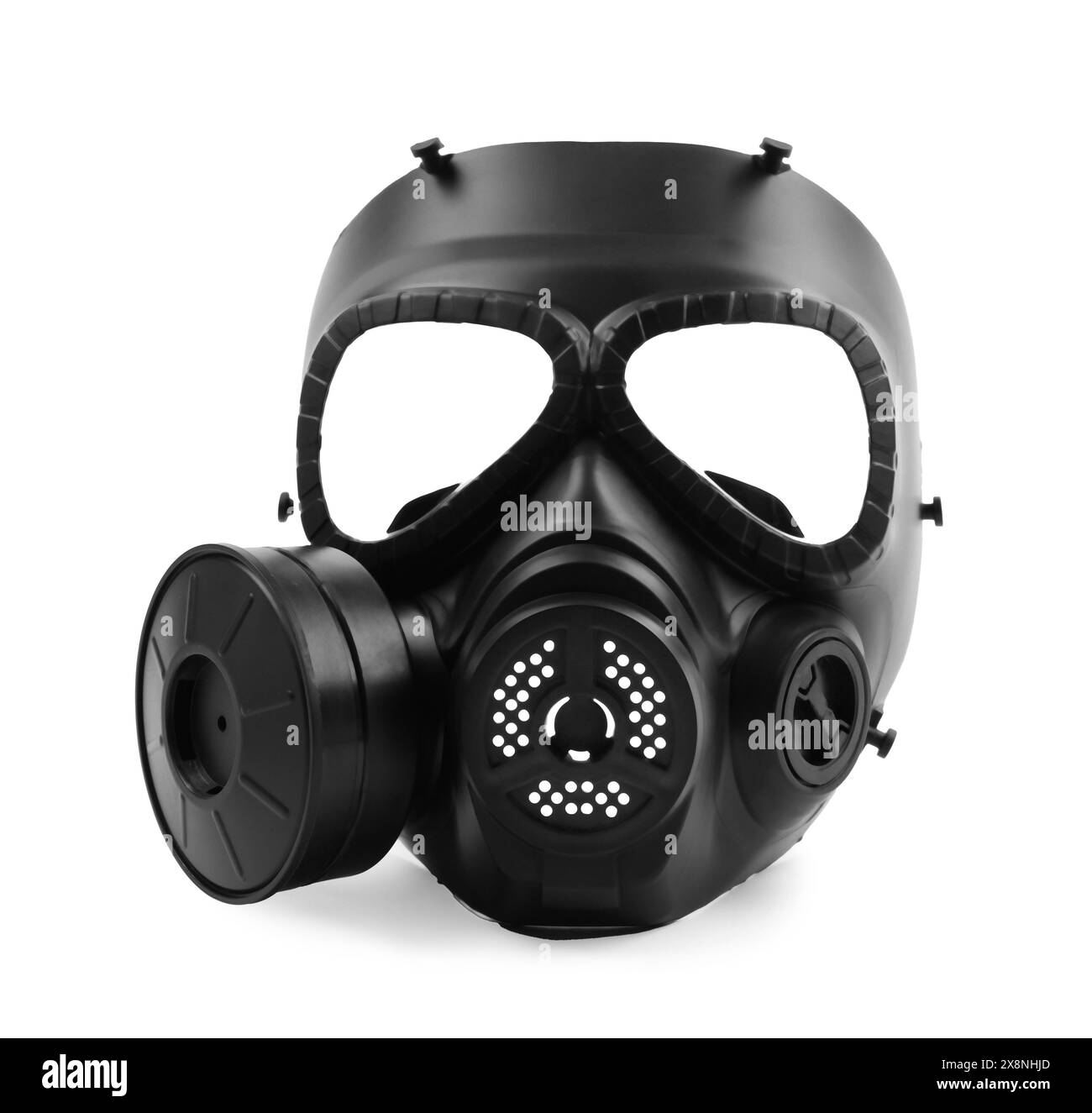 One gas mask isolated on white. Safety equipment Stock Photo - Alamy