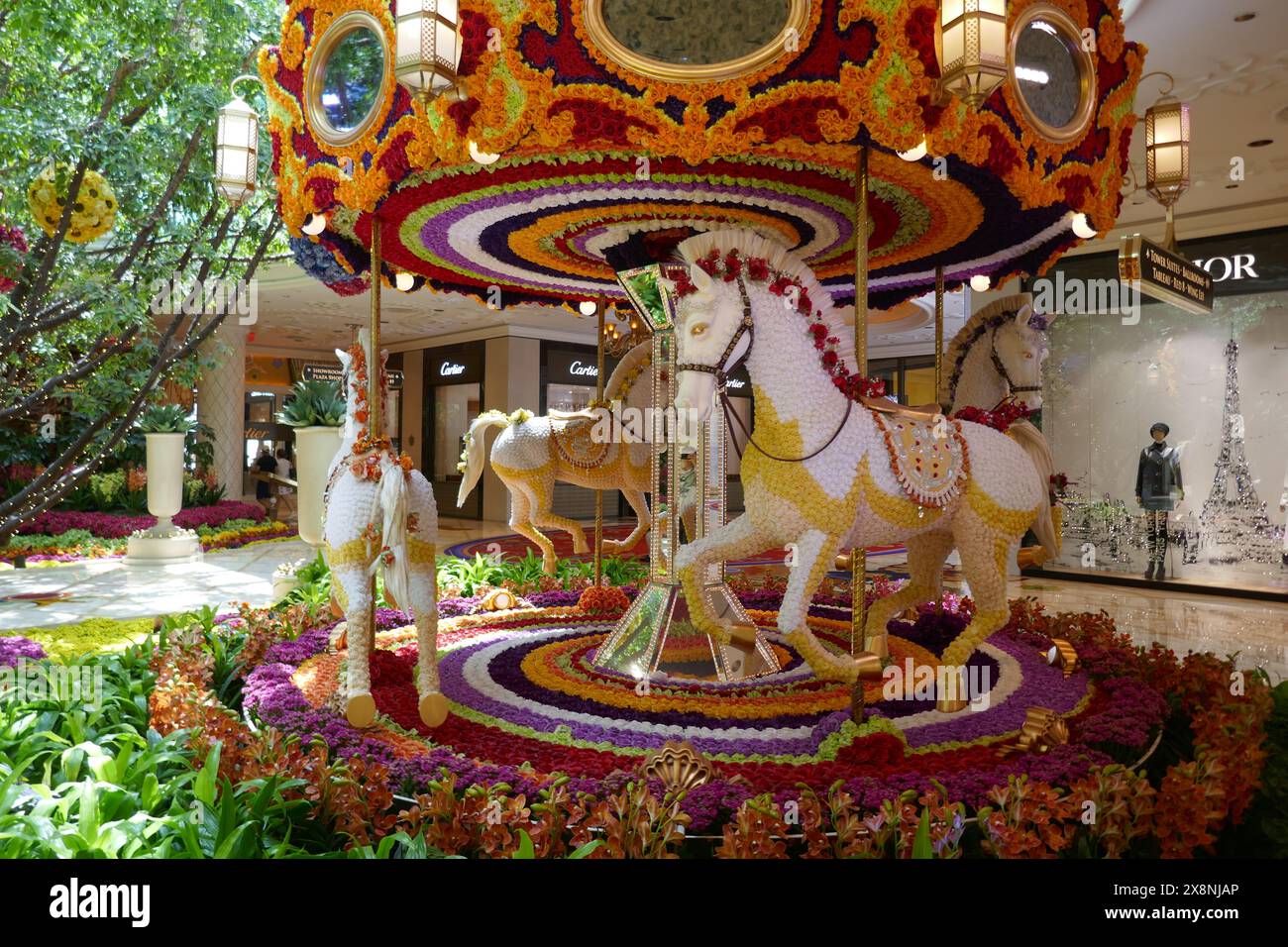 Las Vegas, Nevada, USA 15th May 2024 Carousel in Gardens at Wynn Hotel ...