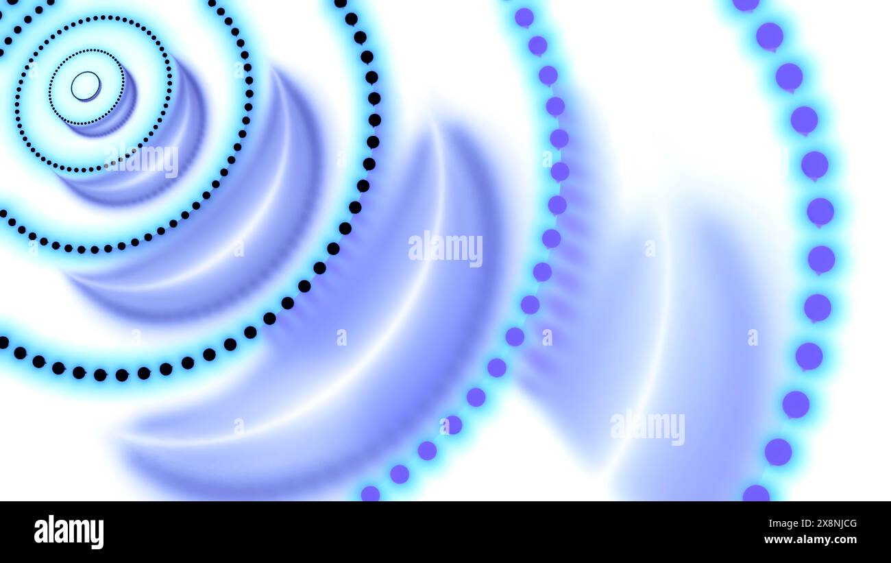 Abstract concentric rings of dots and shadows. Design. Circles optical ...