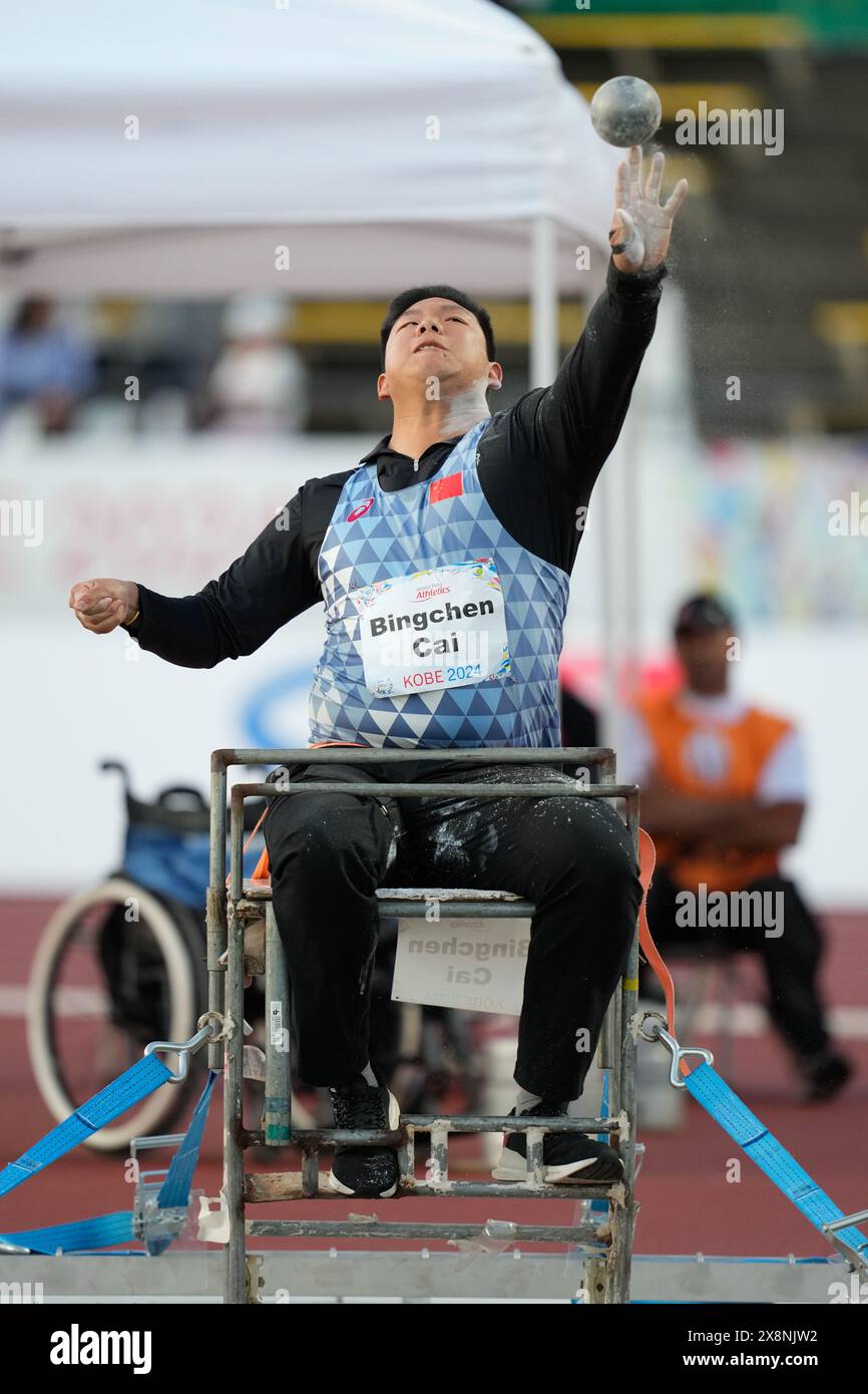 Kobe Japan. 25th May, 2024. Cai Bingchen (CHN), MAY 25, 2024 - Athletics : Men's Shot Put F33 ...