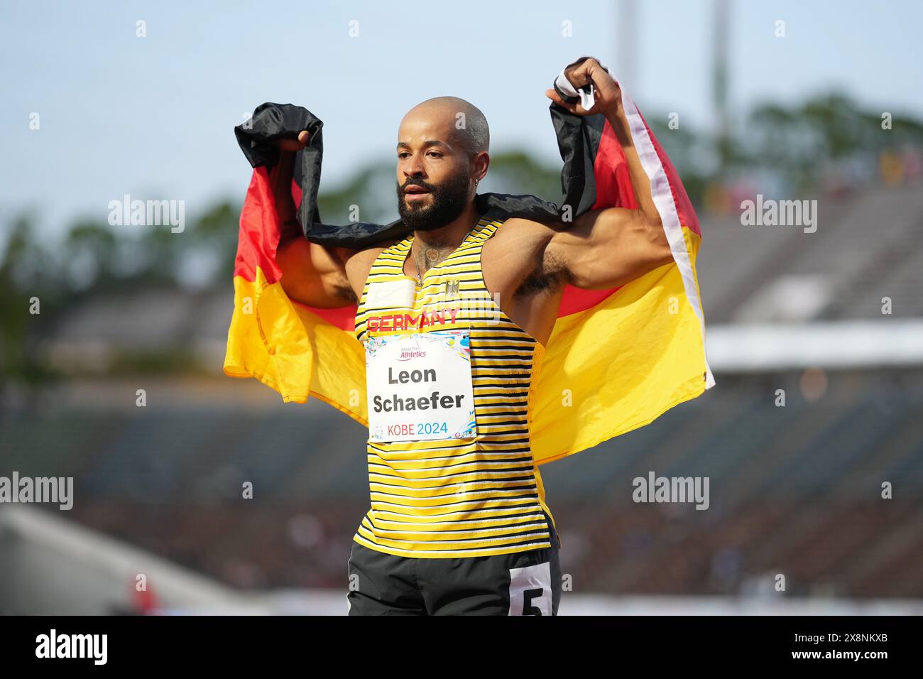 Hyogo, Japan. 25th May, 2024. Leon SCHAEFER (GER) Athletics : Kobe 2024 ...