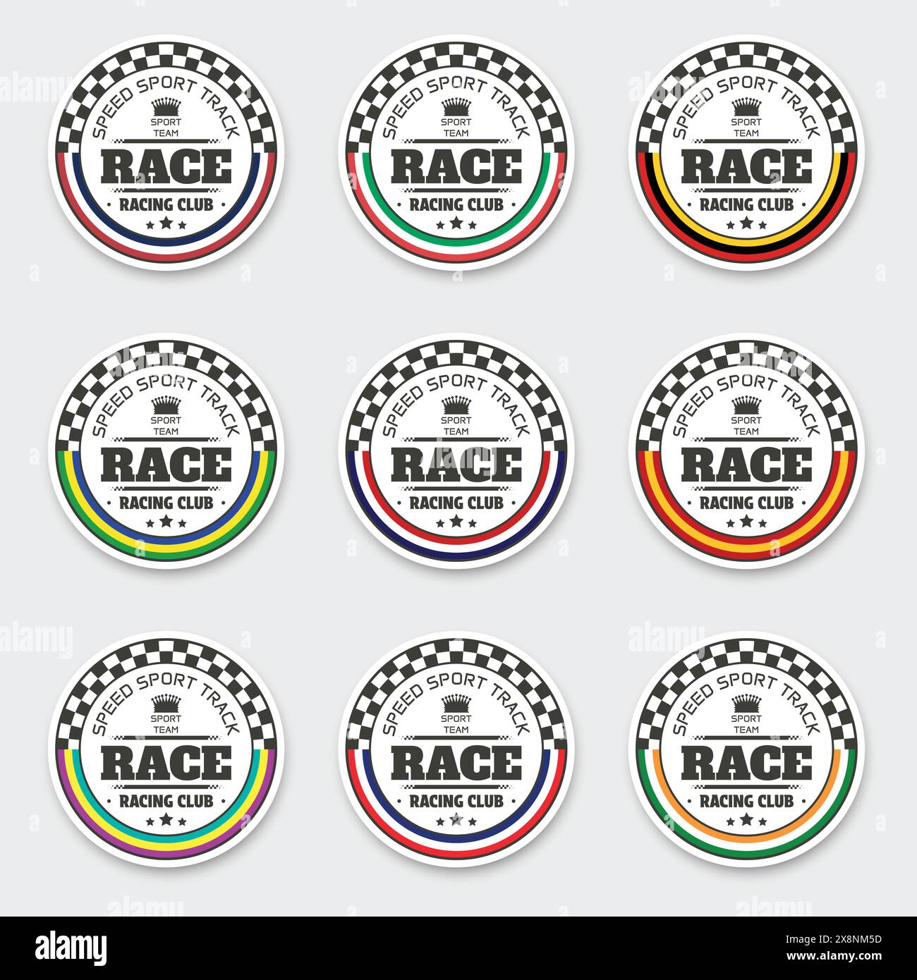 Different flags race circle emblem Stock Vector Image & Art - Alamy
