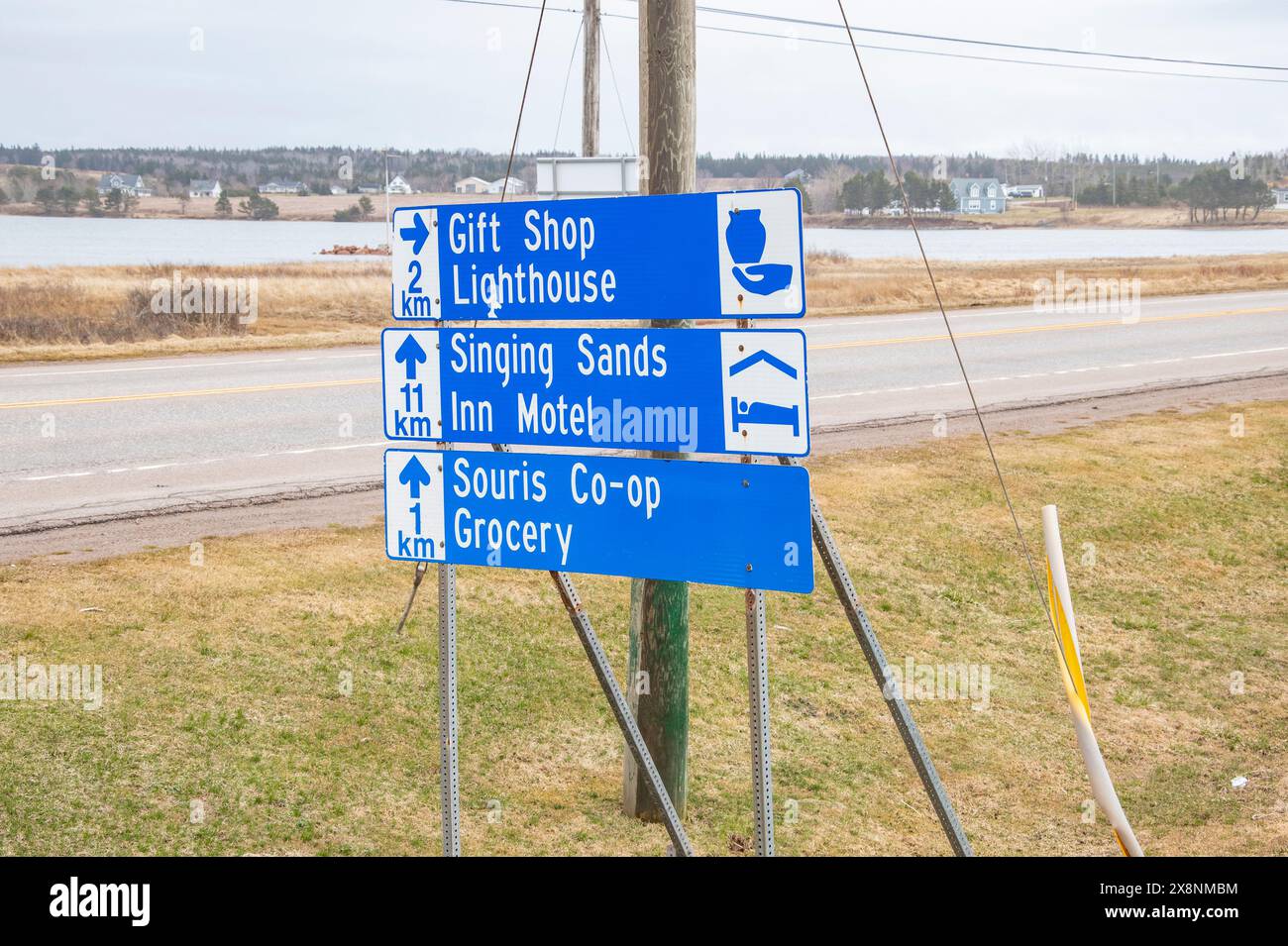 Directional highway signs for points of interest in Souris, Prince ...