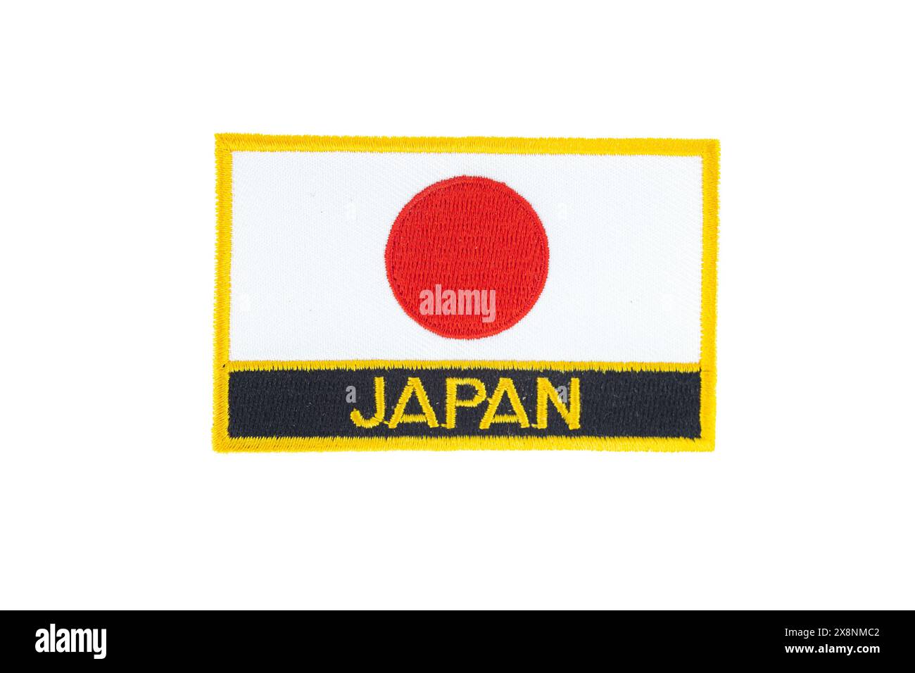 Japanese Fabric Uniform Flag Patch Isolated on White Background Stock ...
