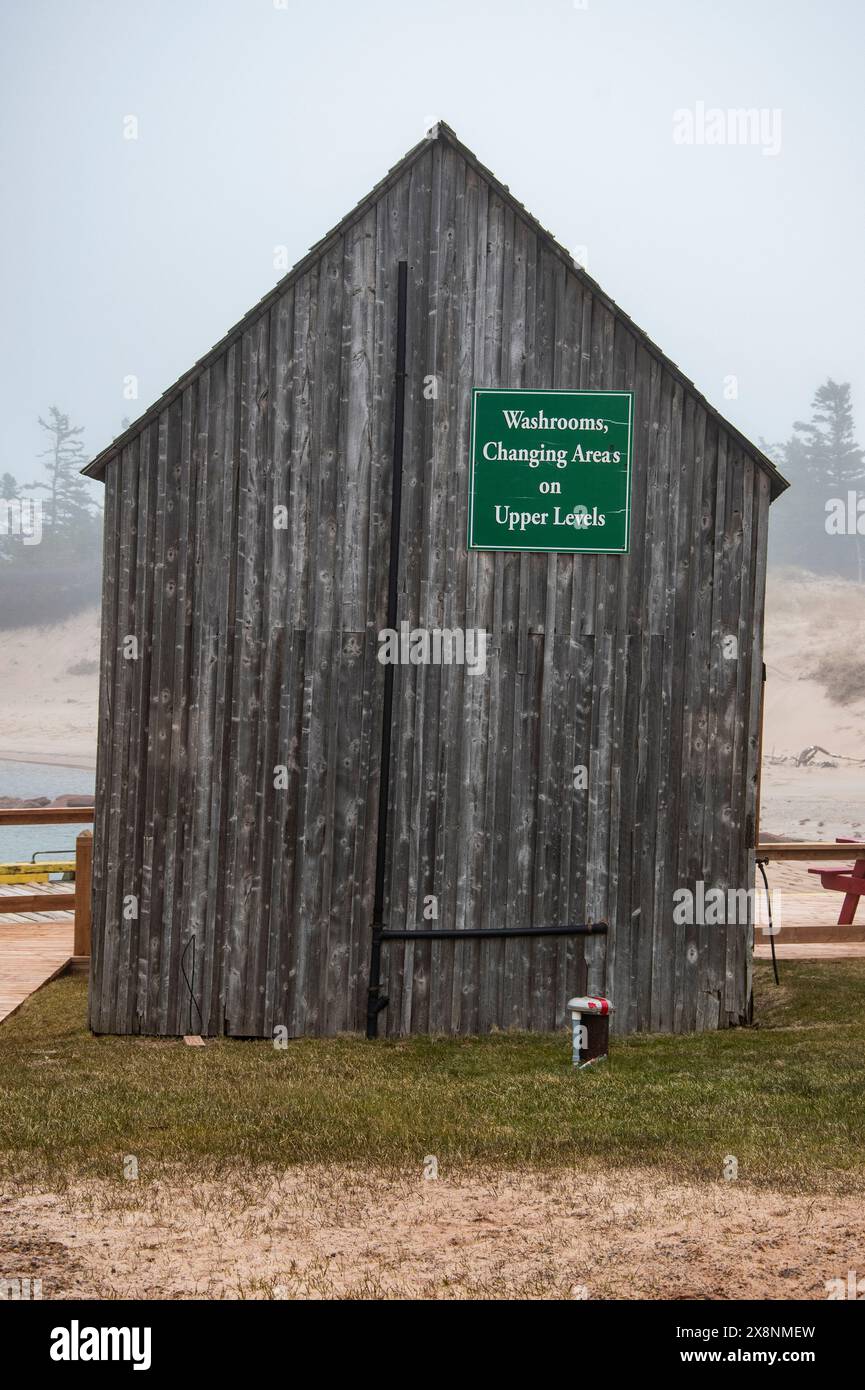 Amenities building at Basin Head Provincial Park in Kingsboro, Prince ...