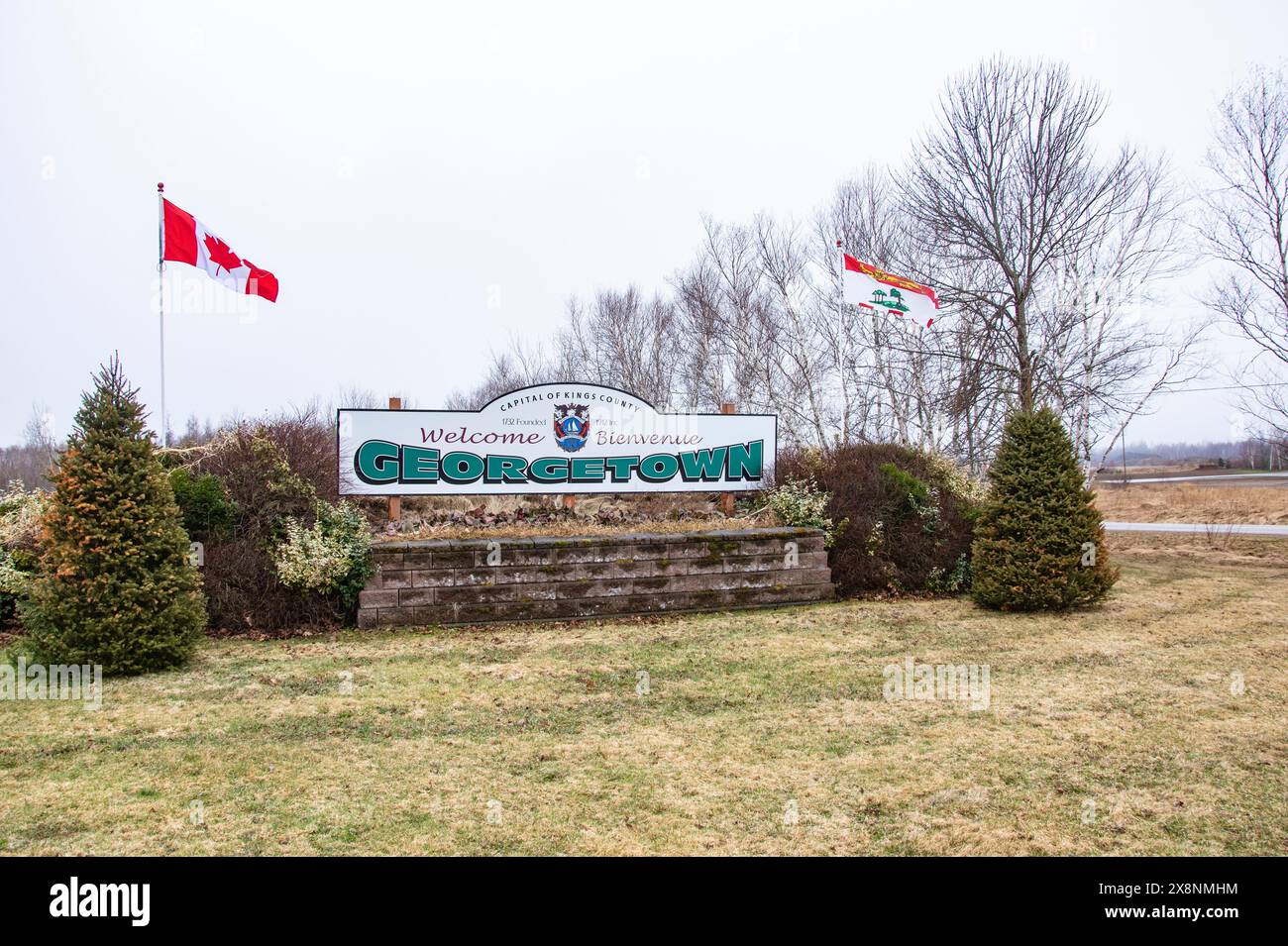 Welcome to Georgetown sign in Prince Edward Island, Canada Stock Photo ...