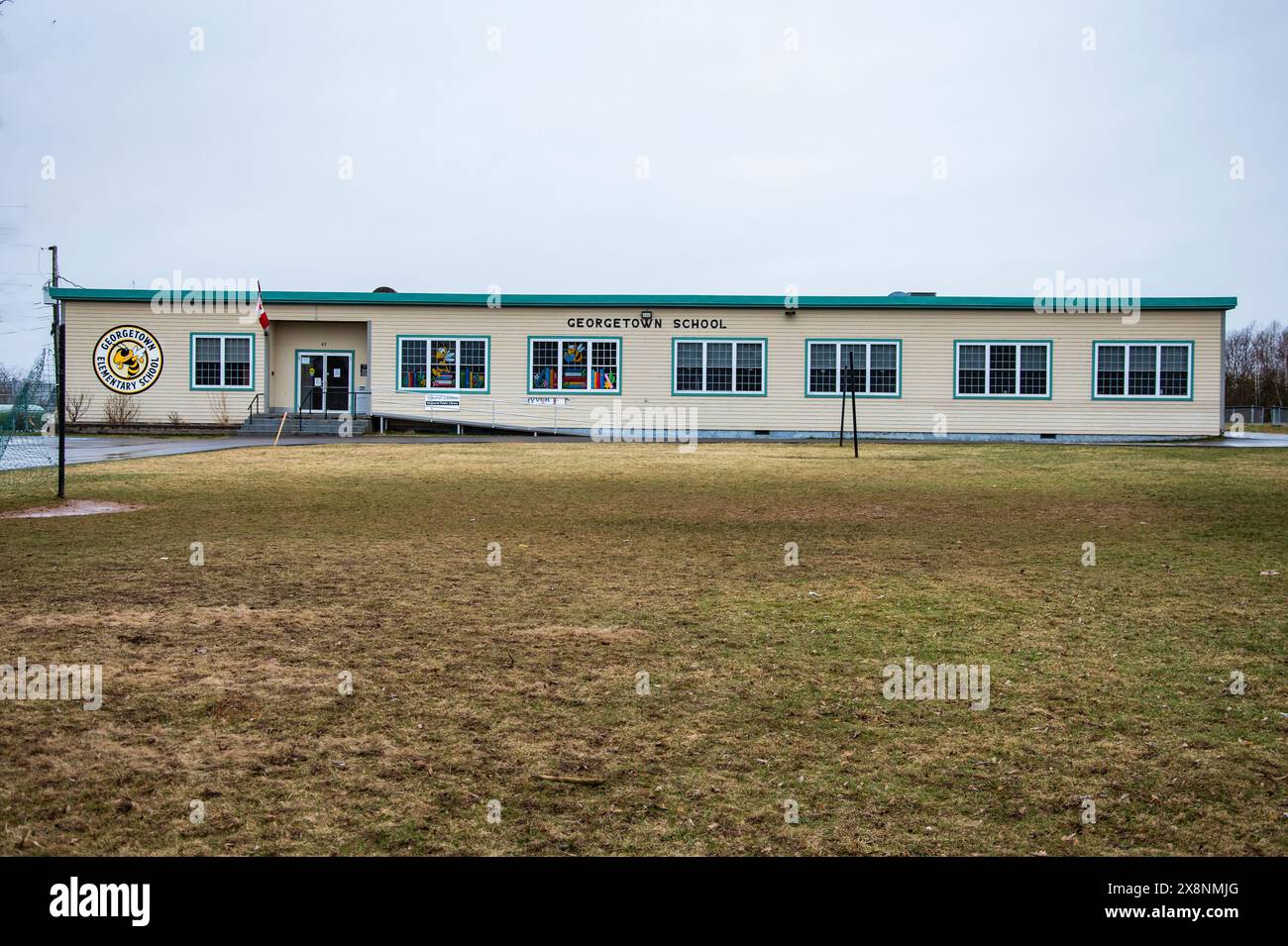 Elementary school in Georgetown, Prince Edward Island, Canada Stock ...