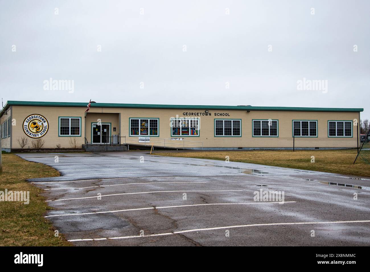Elementary school in Georgetown, Prince Edward Island, Canada Stock ...