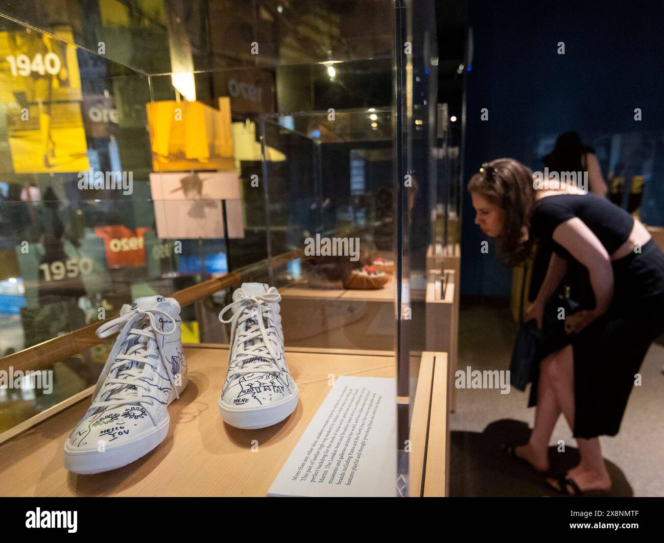 Toronto, Canada. 26th May, 2024. People visit the Bata Shoe Museum ...