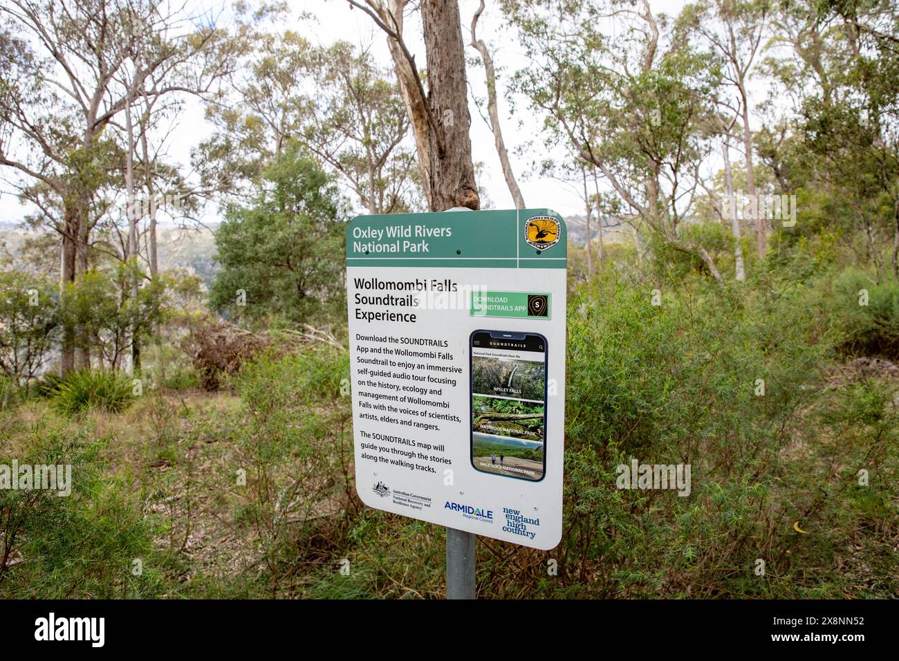 Oxley Wild rivers national park and sign for soundtrails experience at ...