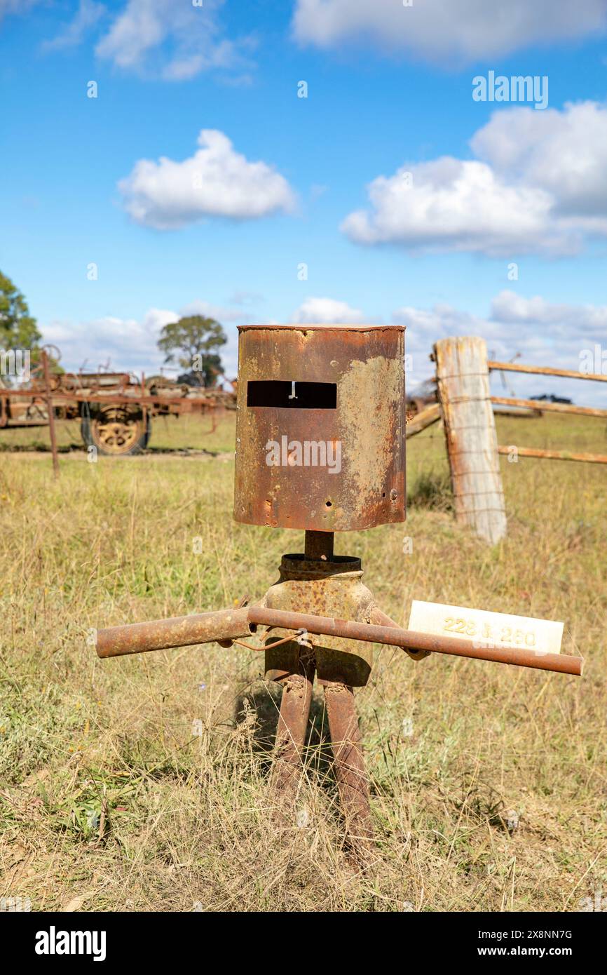 Ned Kelly australian bushranger letterbox mailbox made of metal on a ...