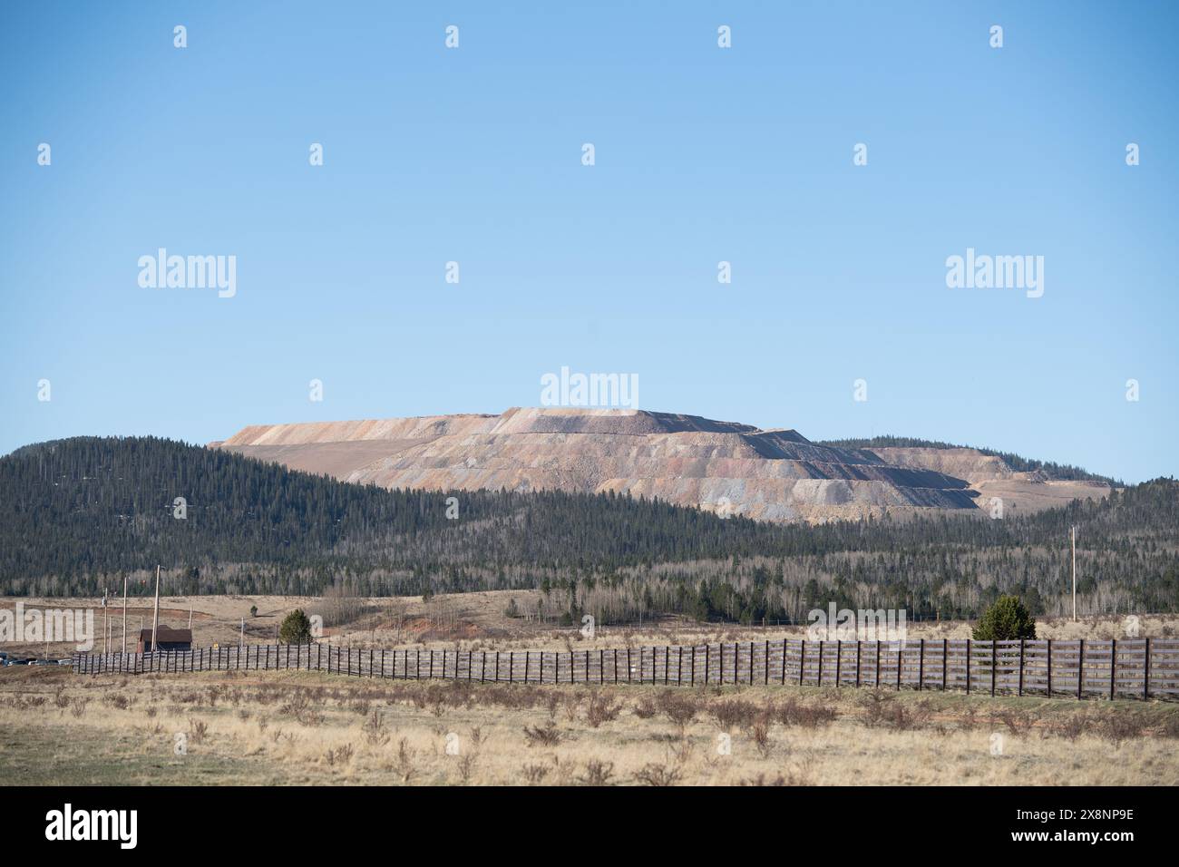 Huge tailing mounds from the Cripple Creek and Victor Gold Mine, near ...