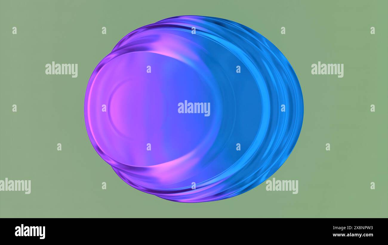 Abstract big liquid drop with ripples. Design. Oval shaped 3d liquid ...