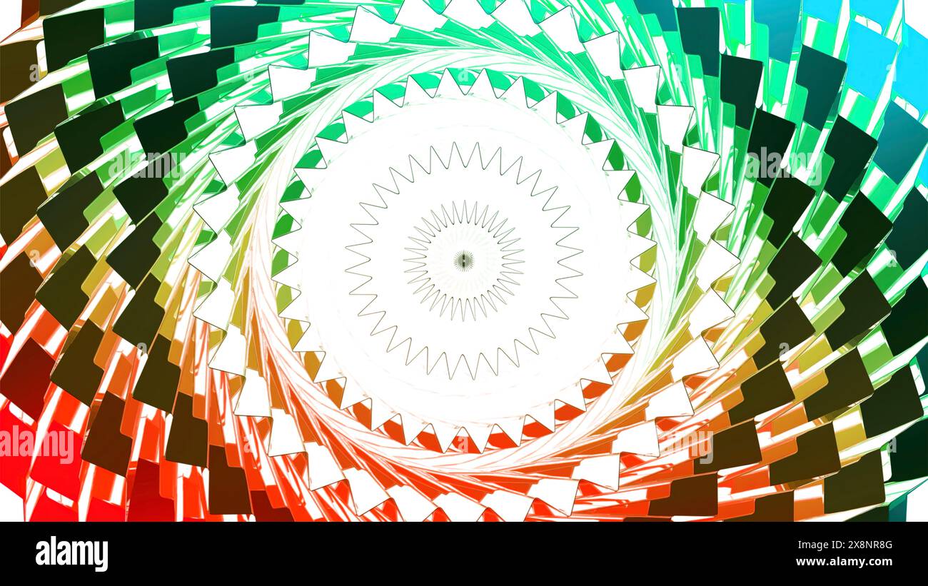 Fiery striped pattern with circular pulsating waves. Motion. Gradient ...