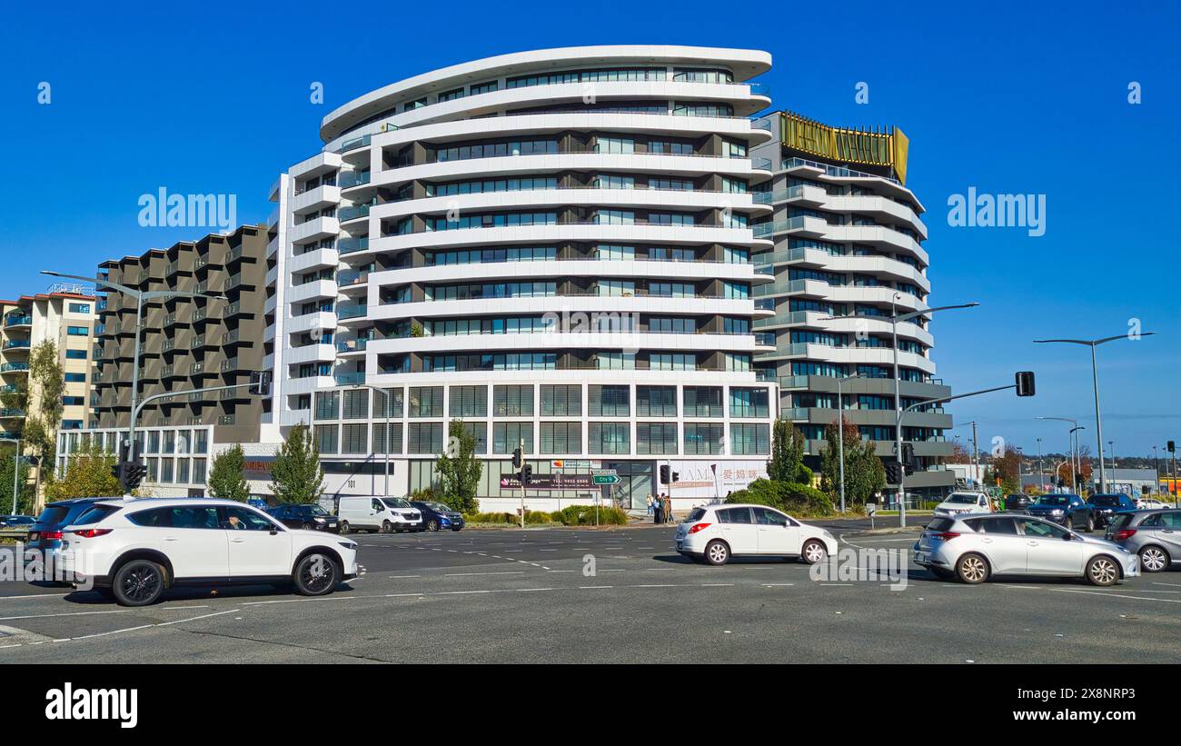 Busy intersection with new building opposite Westfield Shoppingtown ...