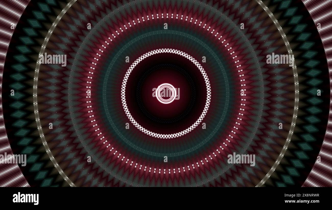 Abstract blinking spreading circle shapes. Animation. Effect of mandala ...