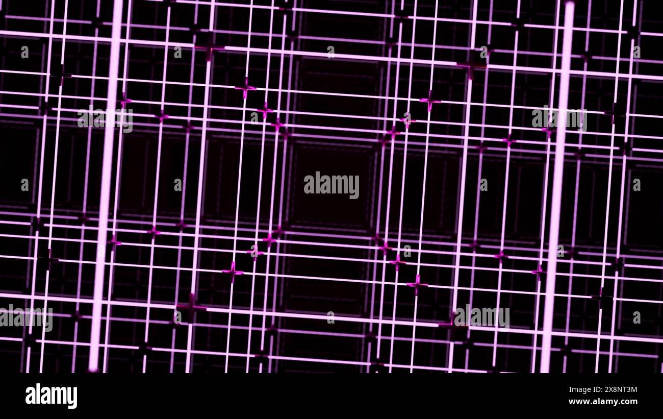 Electronic 3d grid with square lines. Design. 3D grid with square ...
