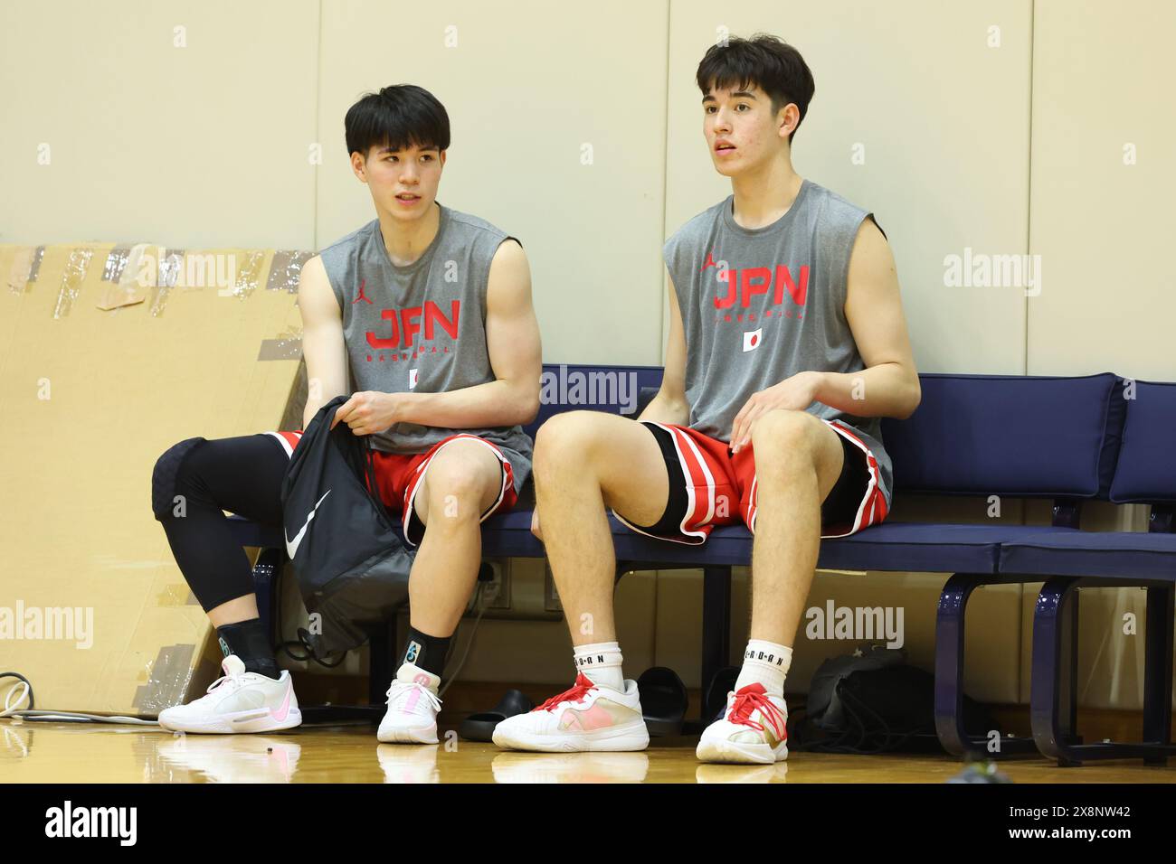 Tokyo, Japan. 24th May, 2024. (L to R) Riku Segawa, Reon Watanabe (JPN) Basketball : Japan Men's ...