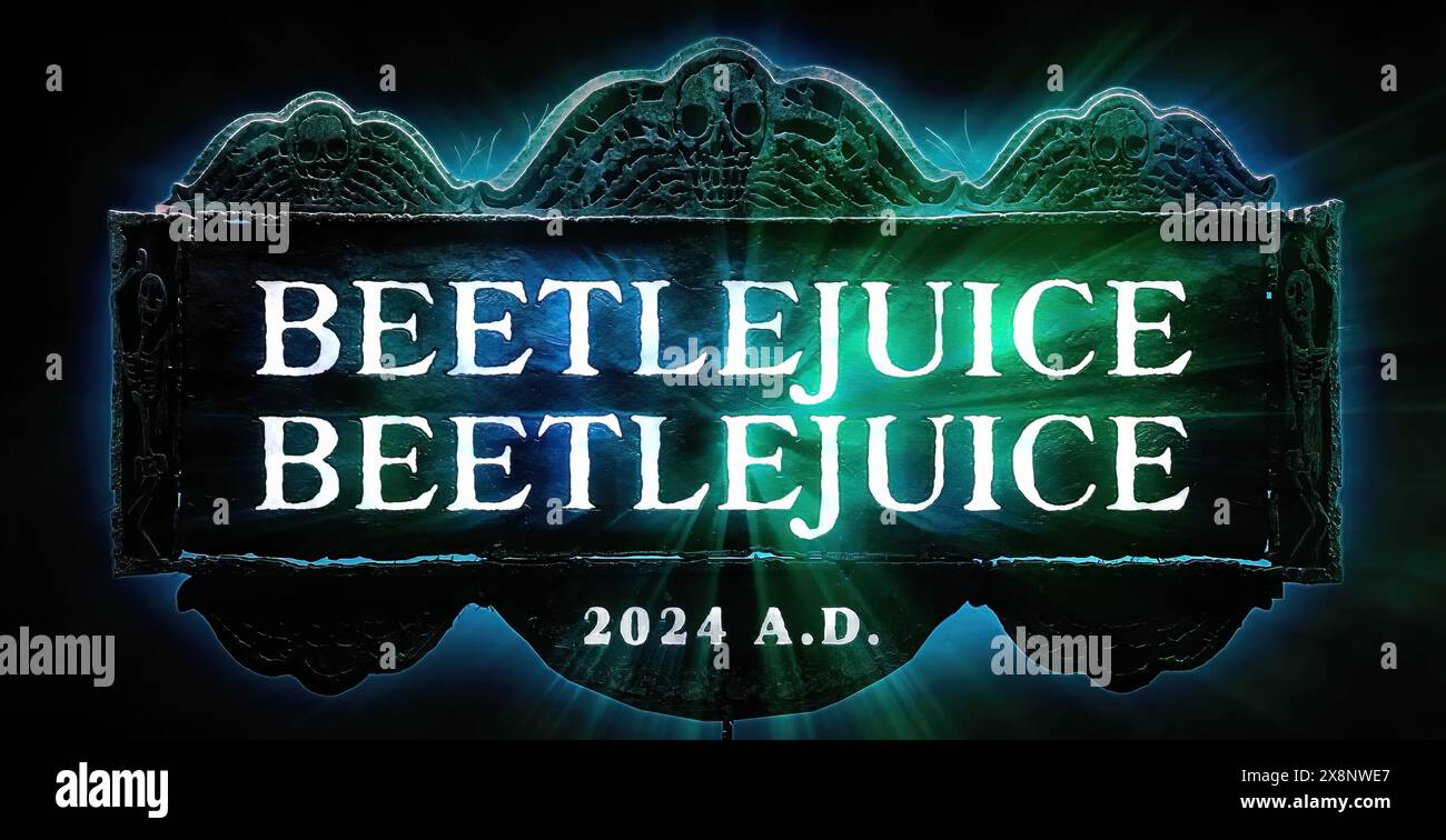 Beetlejuice Beetlejuice movie sequel Title sequence Stock Photo - Alamy