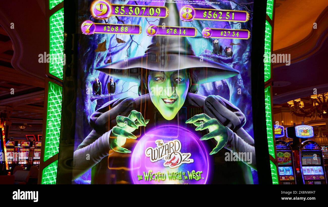 Las Vegas, Nevada, USA 15th May 2024 The Wicked Witch Wizard of Oz Slot ...