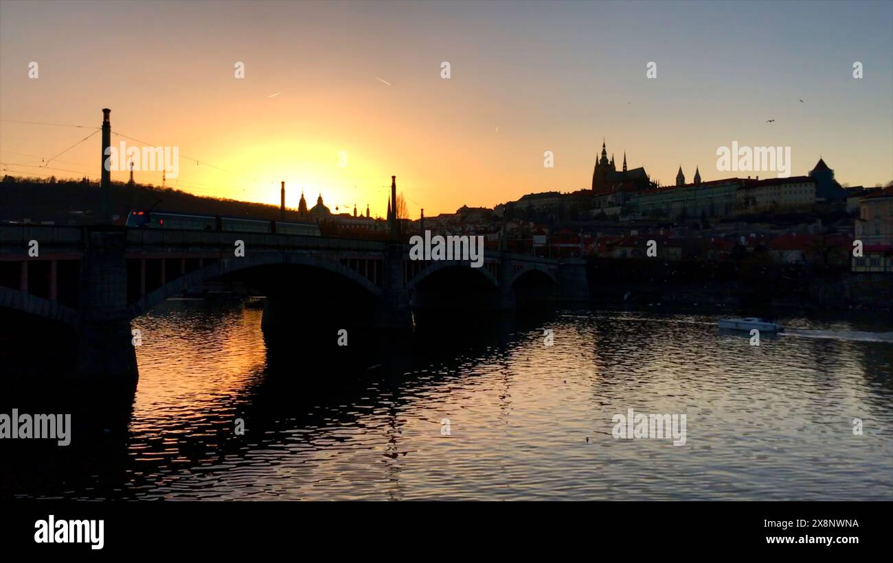 Prague castle sunrise time lapse hi-res stock photography and images ...