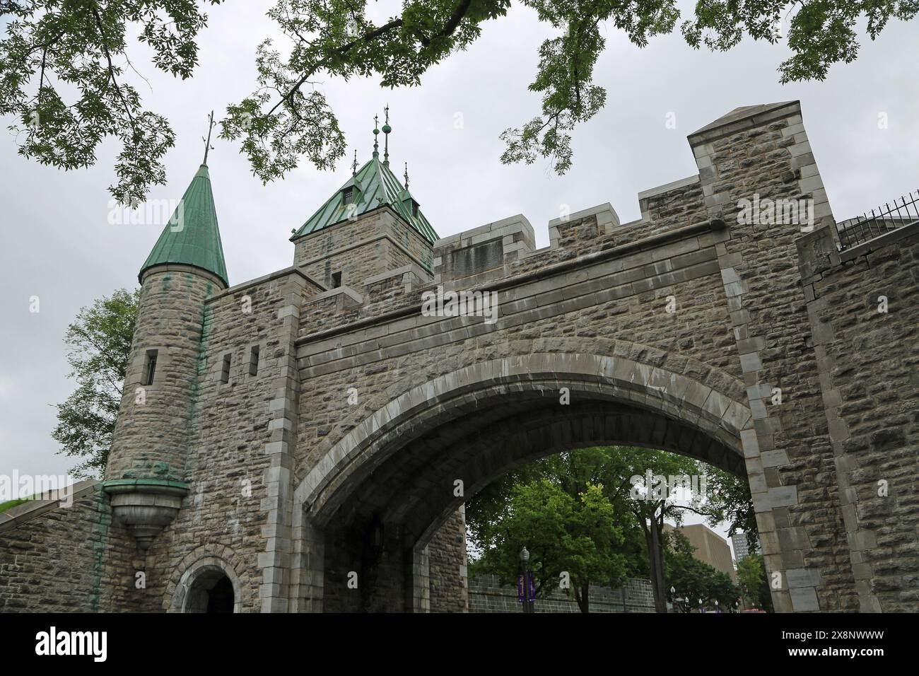 St Louis Gate on the sky - Quebec City, Canada Stock Photo - Alamy