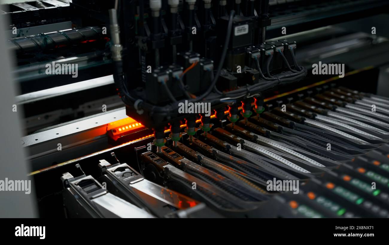 Automated technology, industrial, robotic manufacturing concept ...