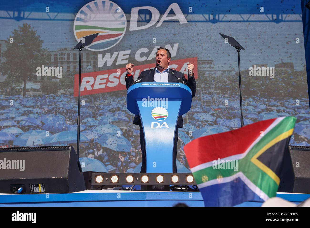 Benoni, South Africa. 26th May, 2024. John Steenhuisen, leader of the ...