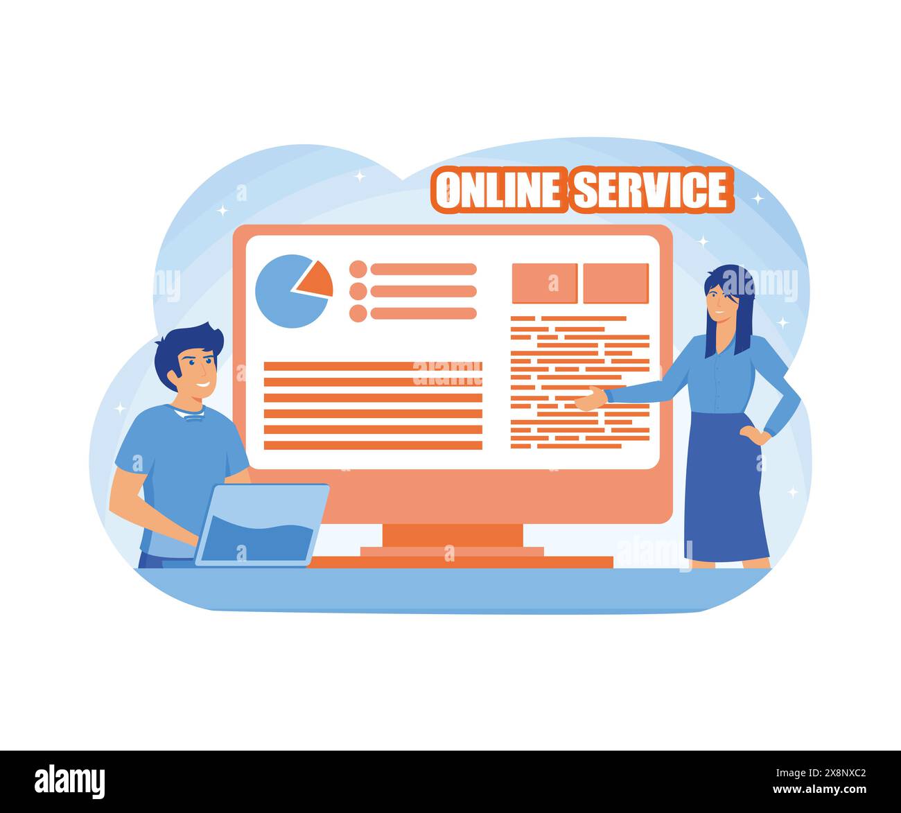 Task distribution online service or platform. Interaction of ...