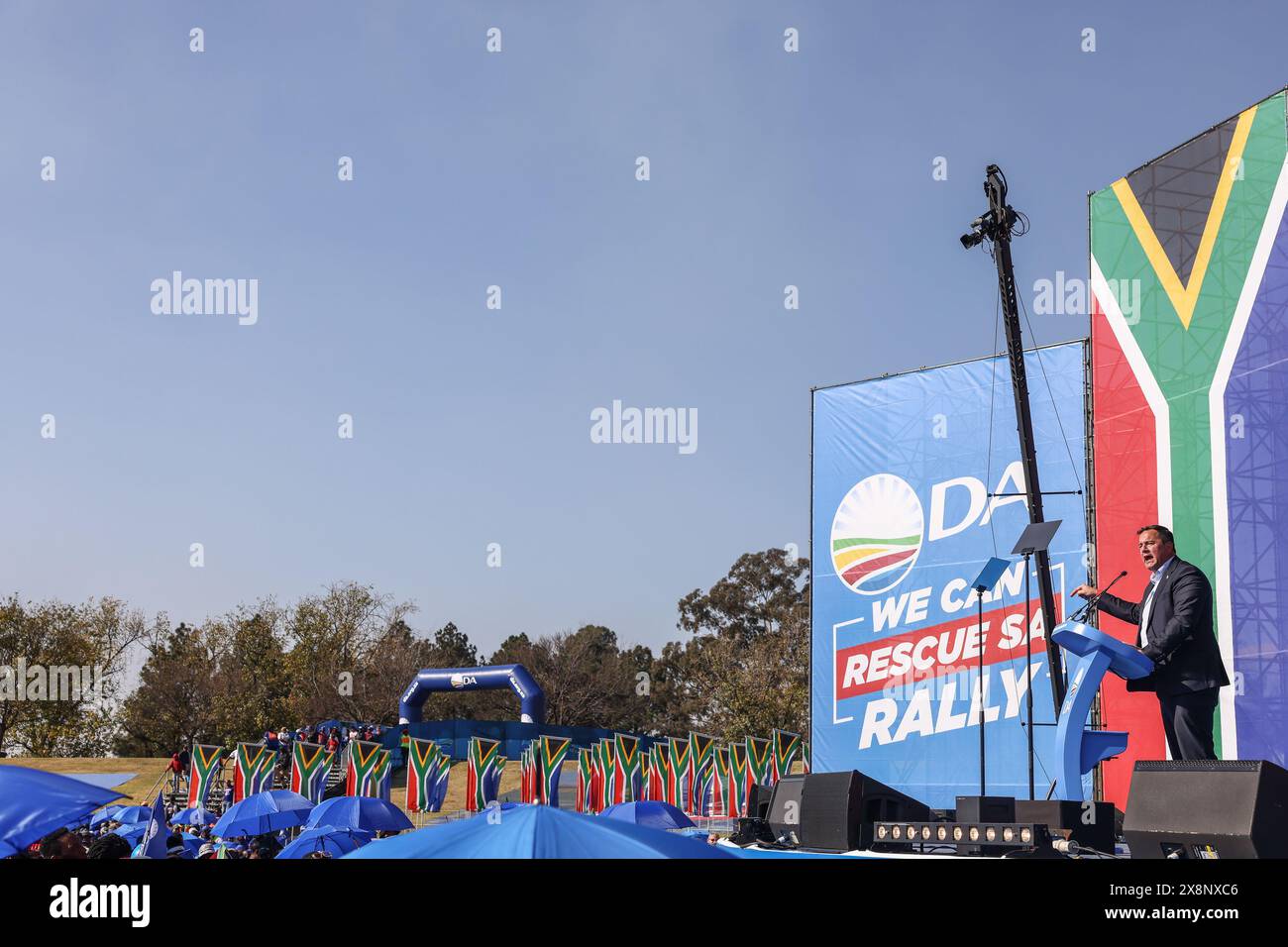 Benoni, South Africa. 26th May, 2024. John Steenhuisen, leader of the ...